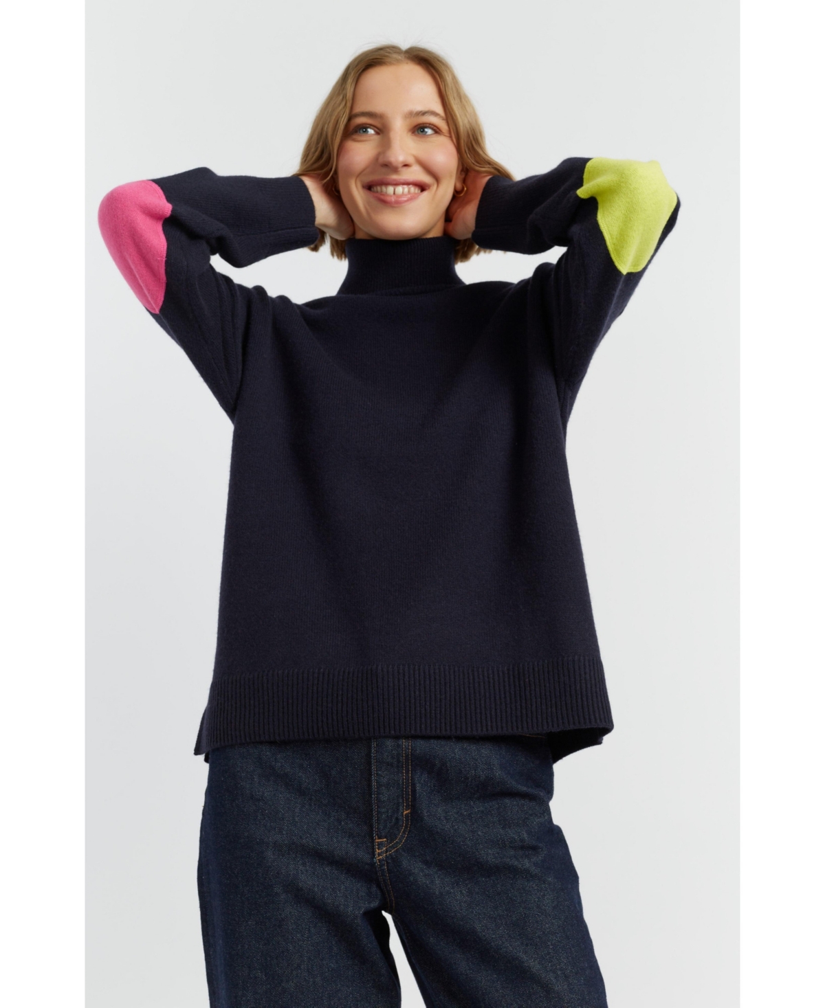 Click here for Chinti & Parker Womens Wool Cashmere Elbow Patch R... prices