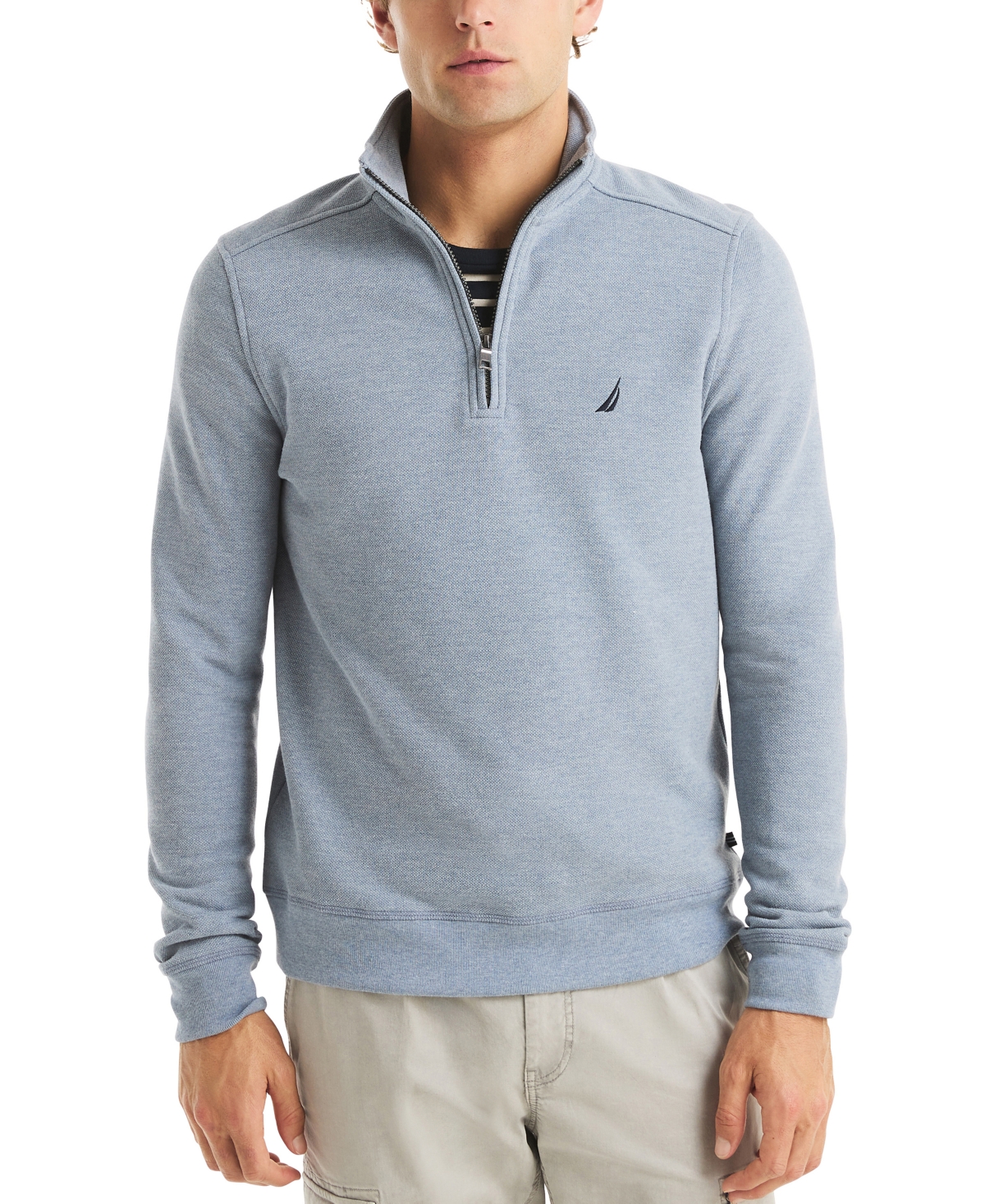 Click here for Nautica Mens Quarter-Zip Fleece Sweatshirt - Deep... prices