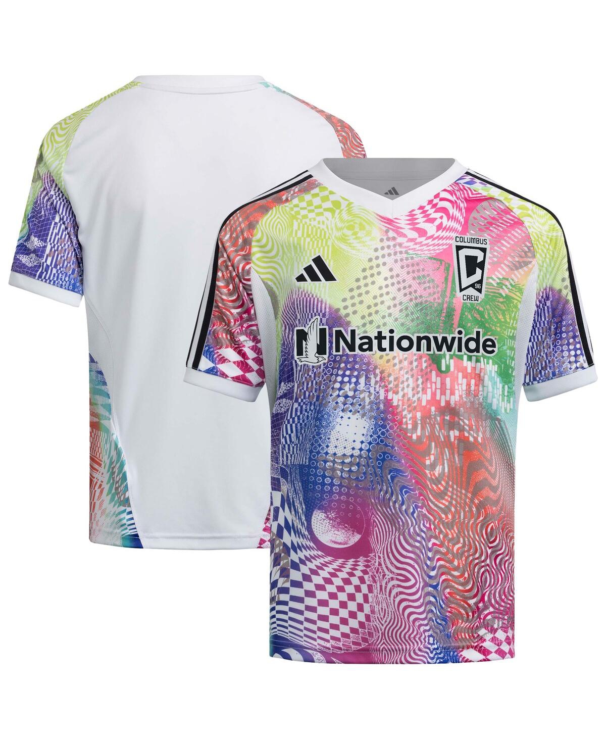Click here for Adidas Big Boys and Girls White Columbus Crew 2025... prices