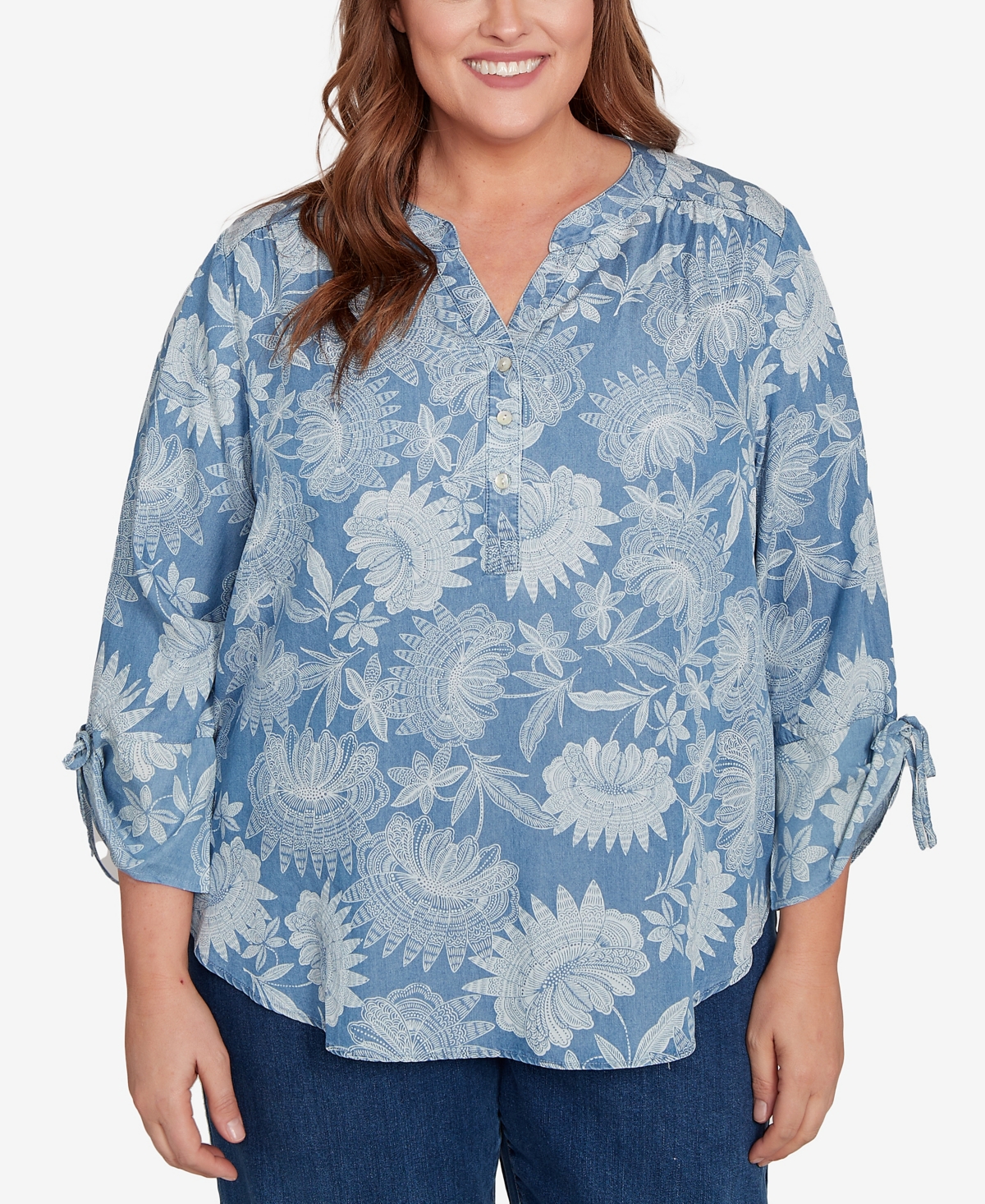 Click here for Alfred Dunner Plus Size Classic Floral Monotone Ly... prices