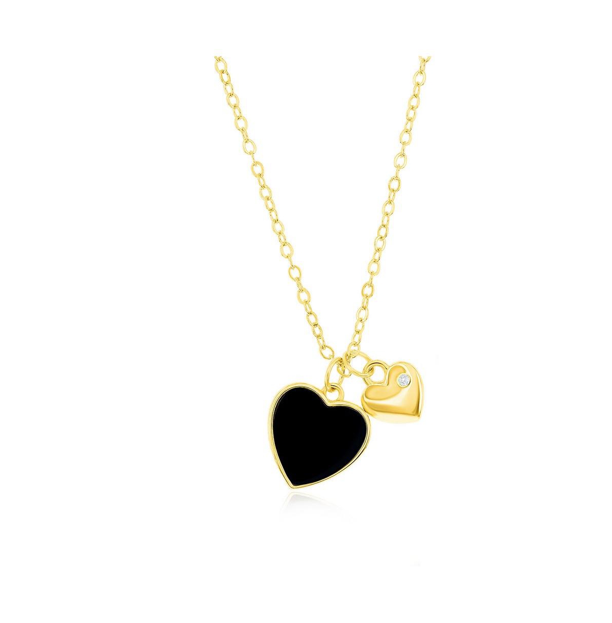 Click here for Caribbean Treasures Sterling Silver Onyx & Heart C... prices