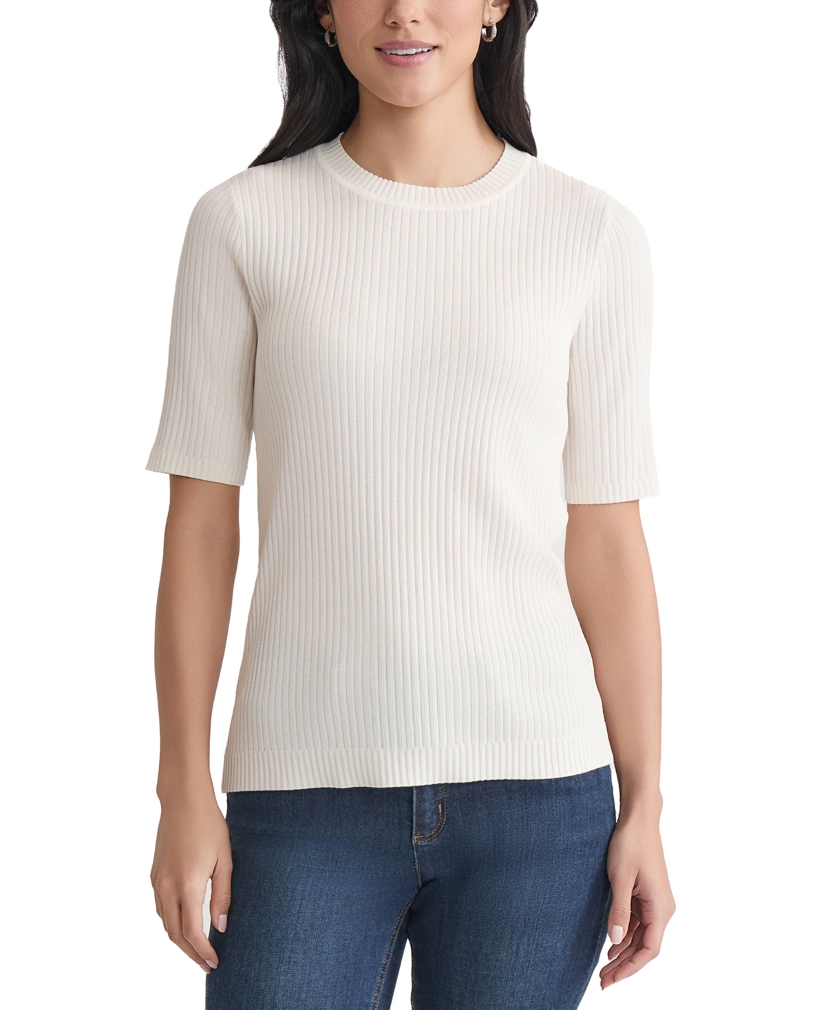 Click here for Jones New York Petite Sutton Short-Sleeve Knit Top... prices