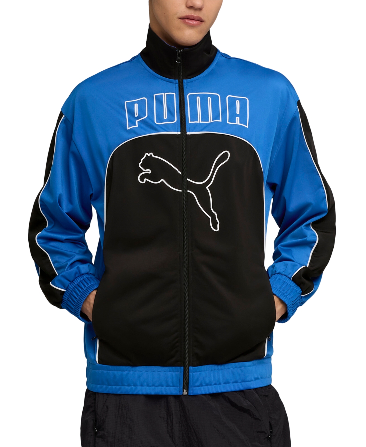Click here for Puma Mens Relaxed Track Jacket - Mountain Blue-pum... prices