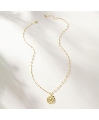Click here for 14k Gold Plated Atocha Pendant Necklace 15.5 X22 3... prices