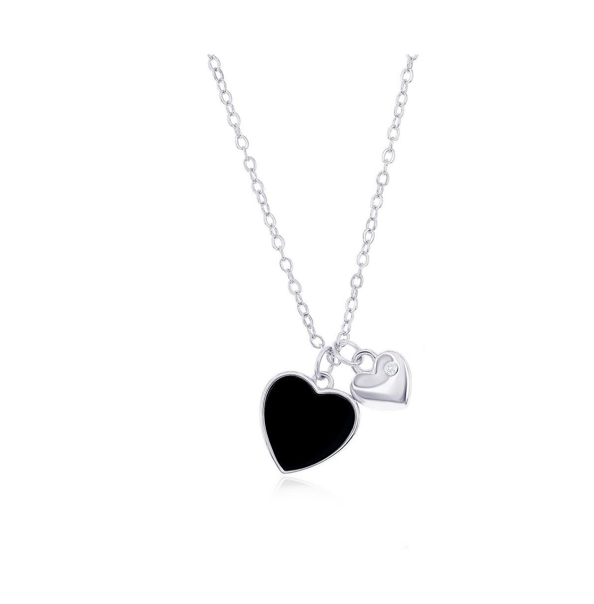Click here for Caribbean Treasures Sterling Silver Onyx & Heart C... prices