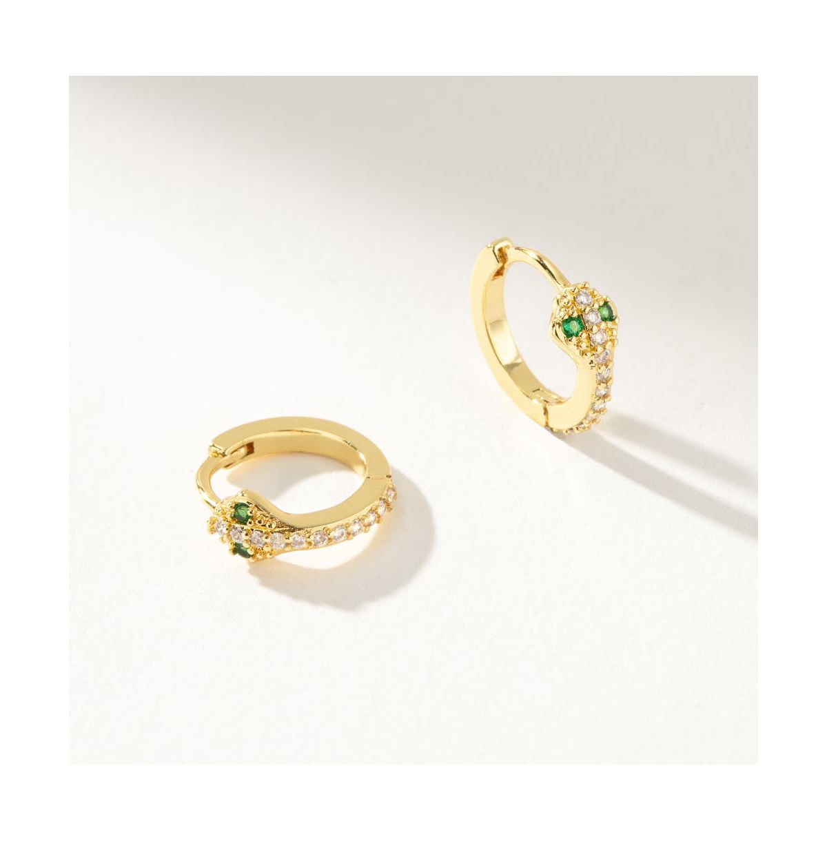 Click here for 14K Gold-Plated Snake Huggie Earrings  0.5" -... prices