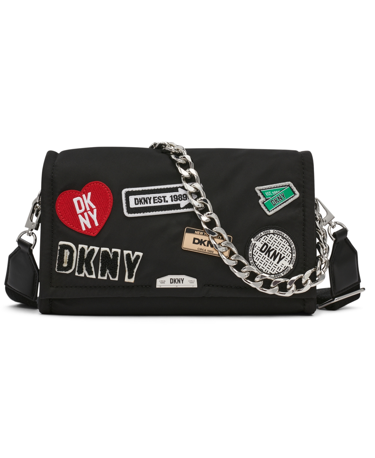 Click here for Dkny Nyc Capsule Small Flap Shoulder Bag - Black/s... prices