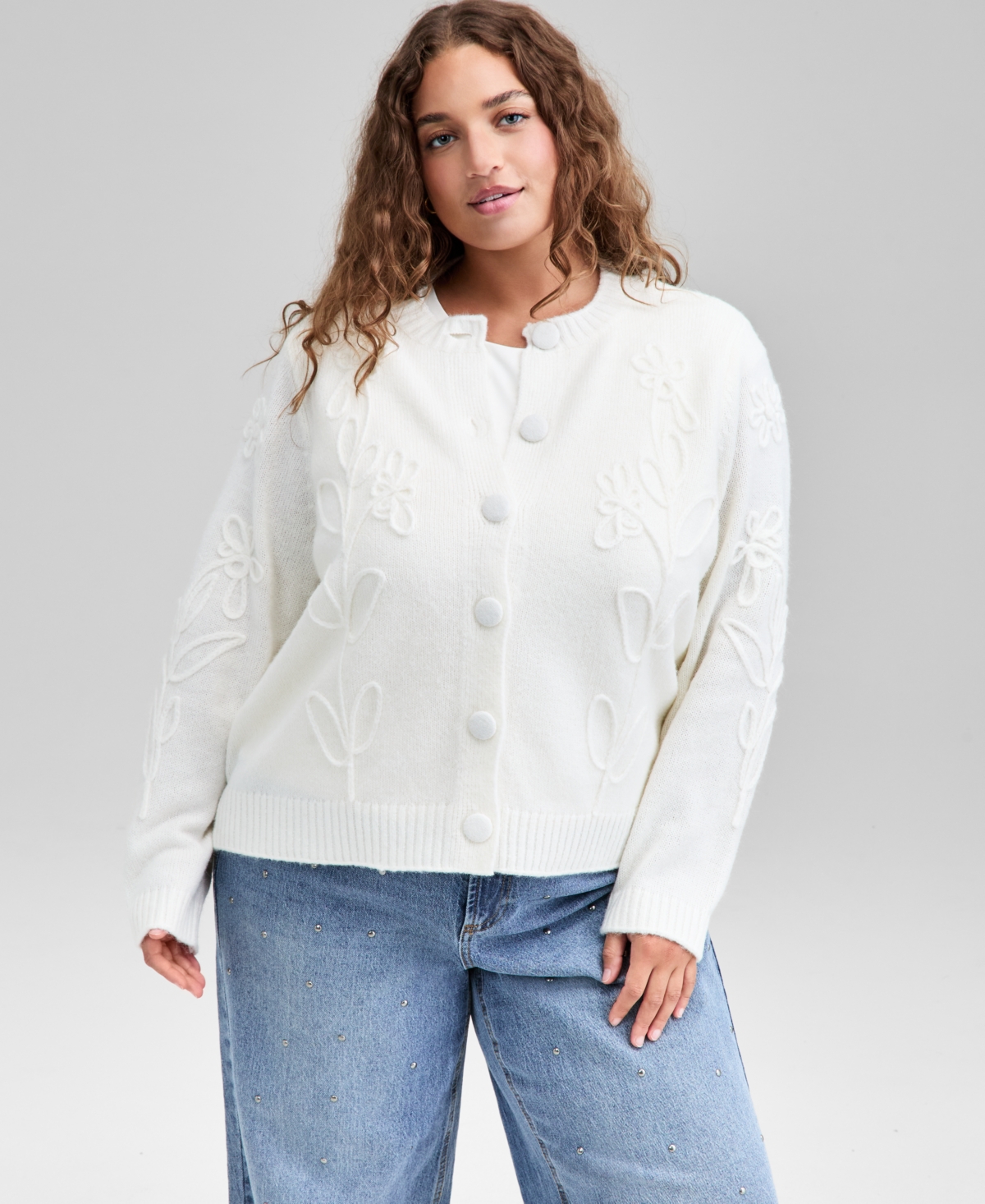 Click here for And Now This Trendy Plus Size Floral Button-Front... prices