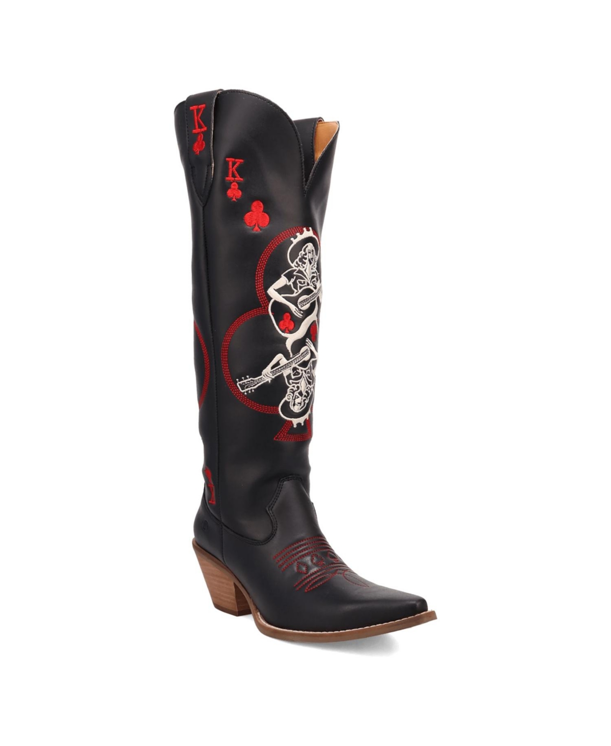 Click here for Dingo Womens King Of Clubs Leather Boot - Black prices