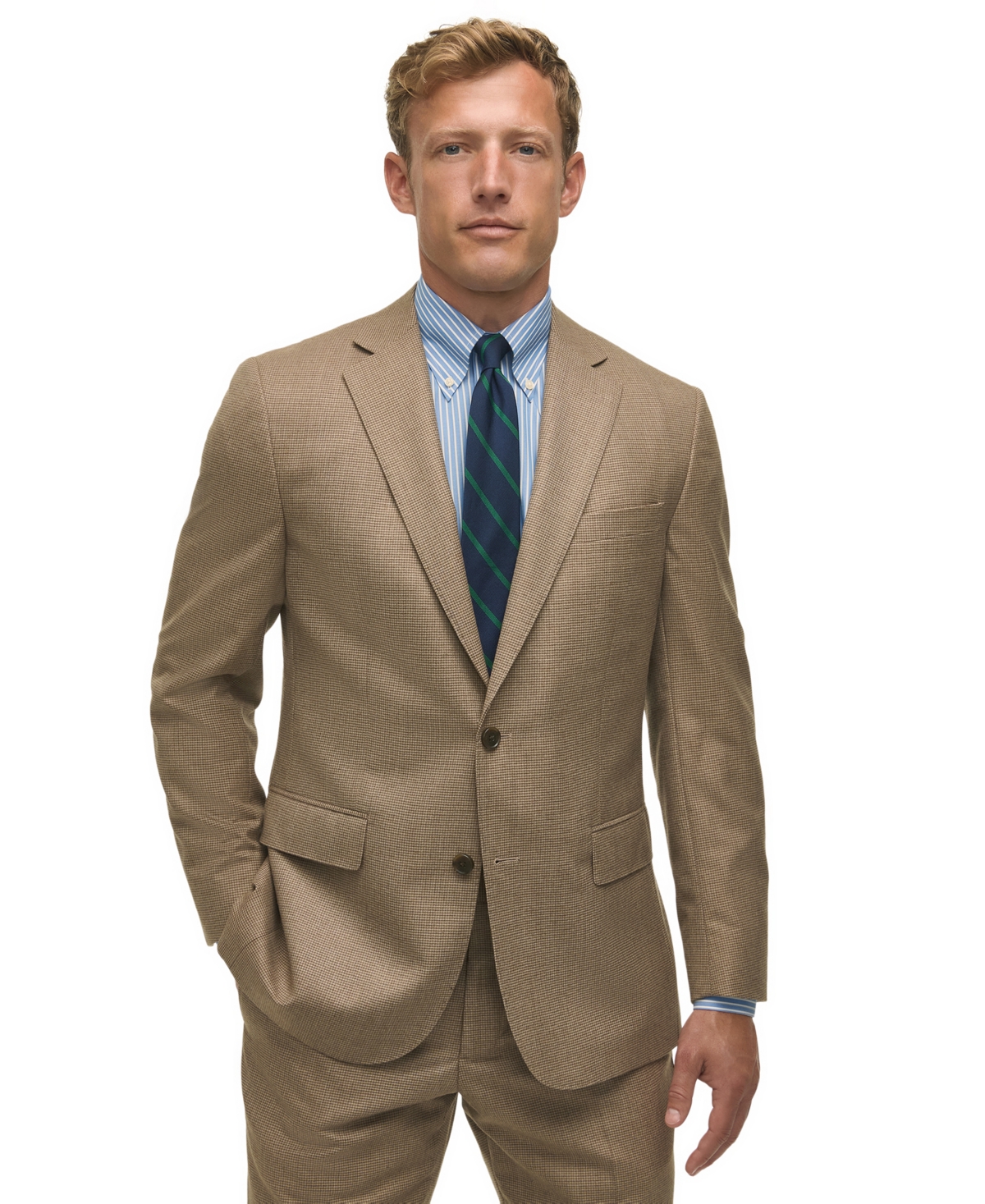 Click here for Brooks Brothers Mens Classic-Fit Houndstooth Suit... prices