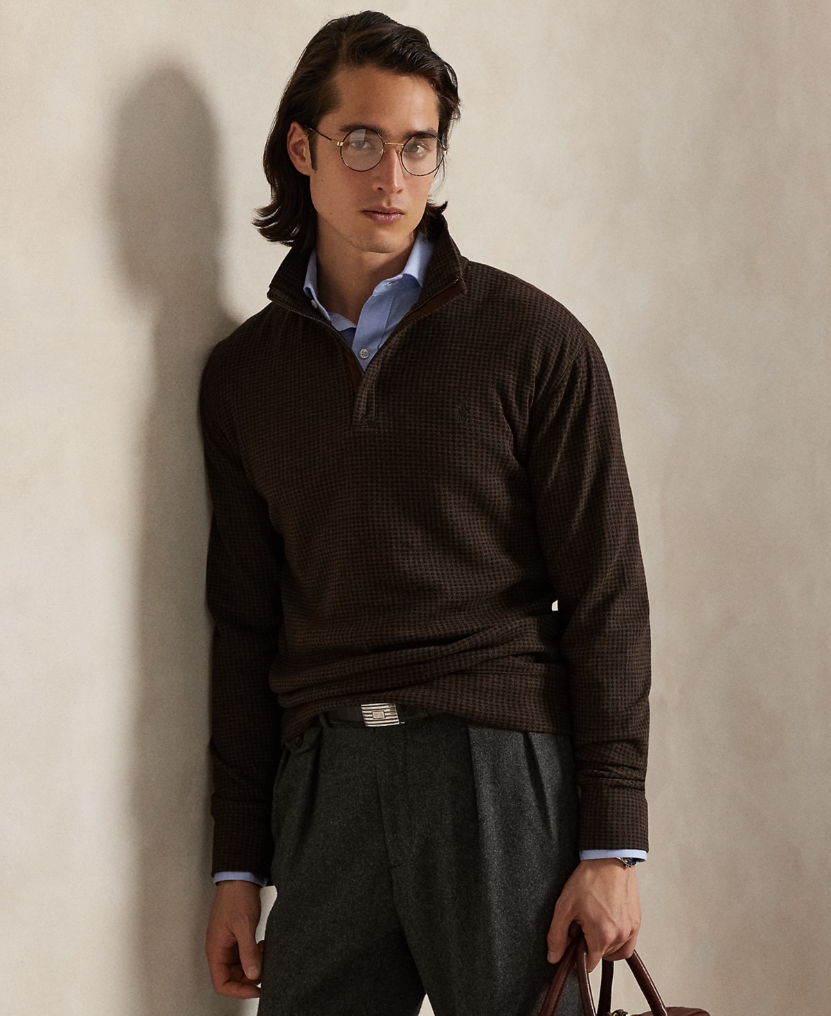 Click here for Polo Ralph Lauren Mens Houndstooth Luxury Jersey P... prices