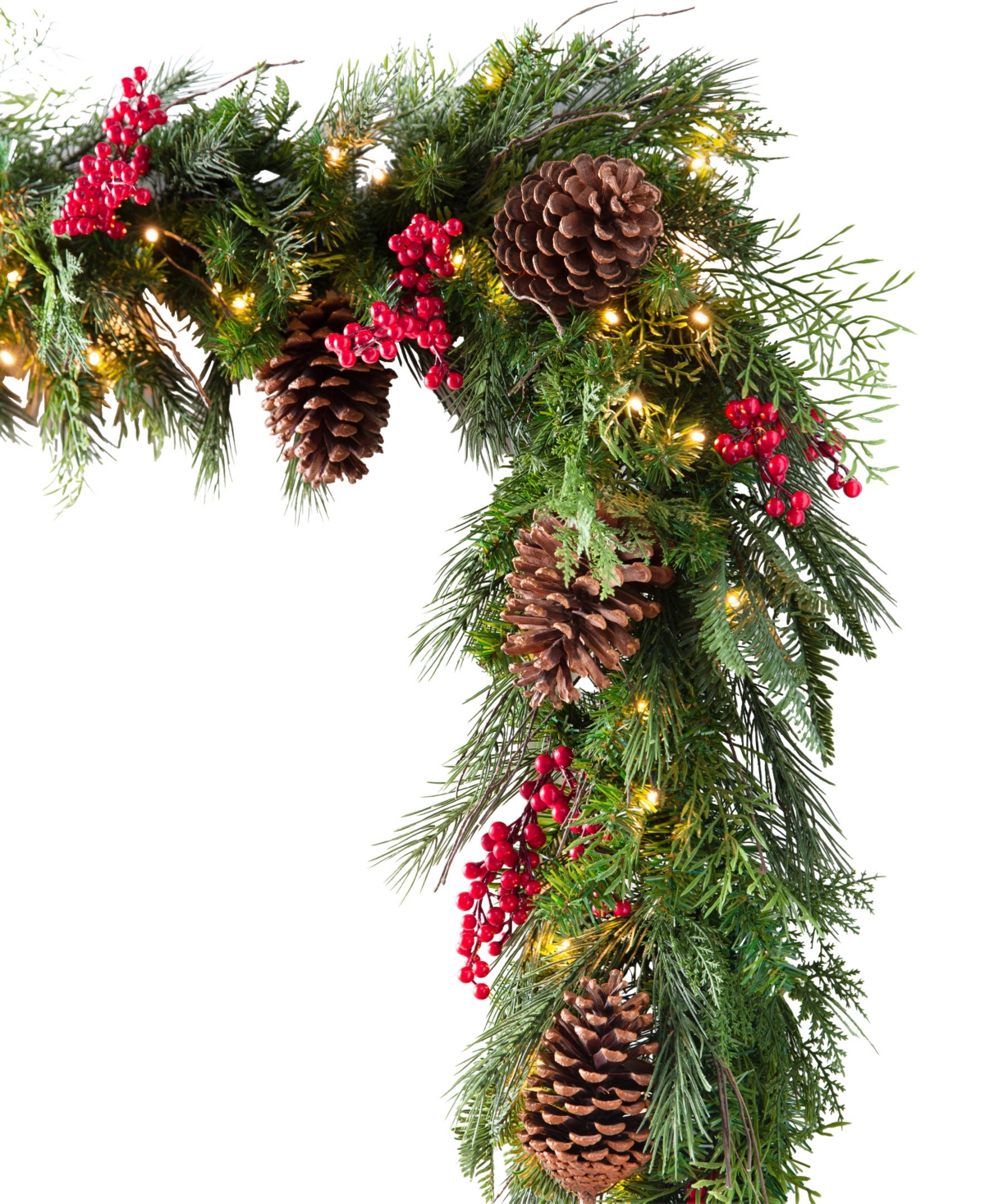 Click here for Balsam Hill 10 ft Outdoor Berry Pine Pre-Lit Garla... prices