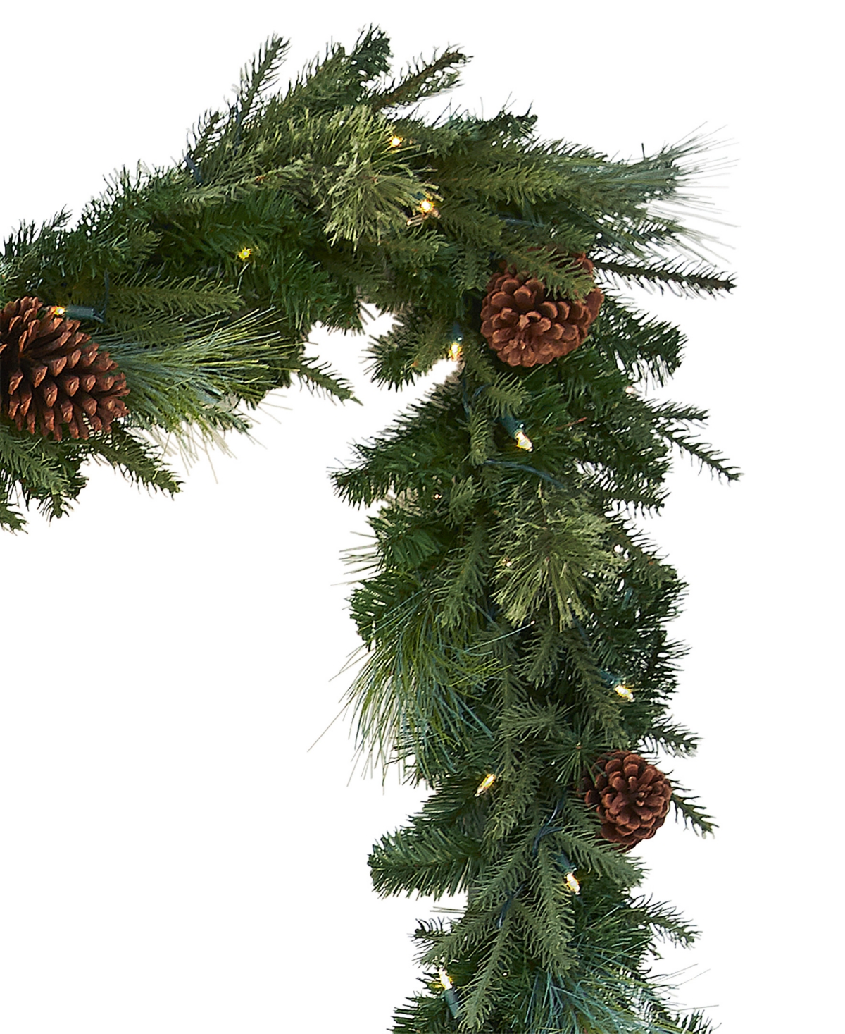 Click here for Balsam Hill 6 ft Mixed Pre-Lit Garland - Green prices