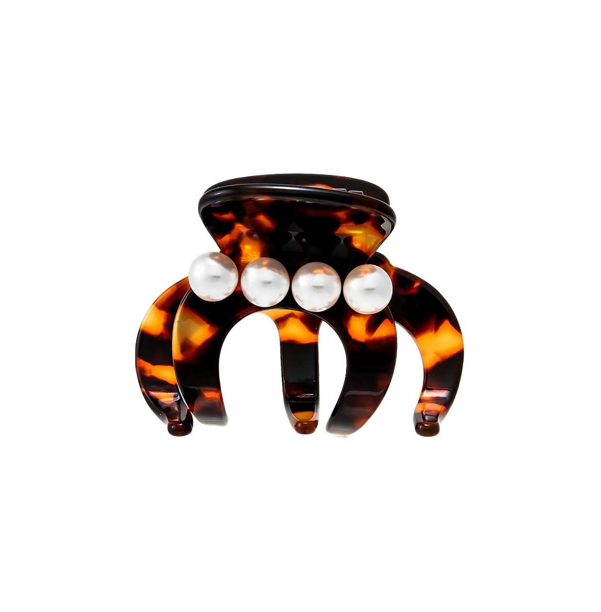 Pearl Octopus Medium Claw Clip By Adina Eden - Tortoise