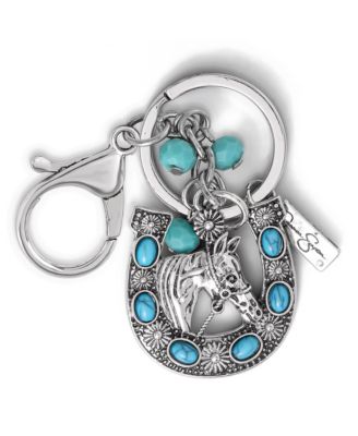 Click here for Jessica Simpson Horseshoe Star Keychain With Turqu... prices