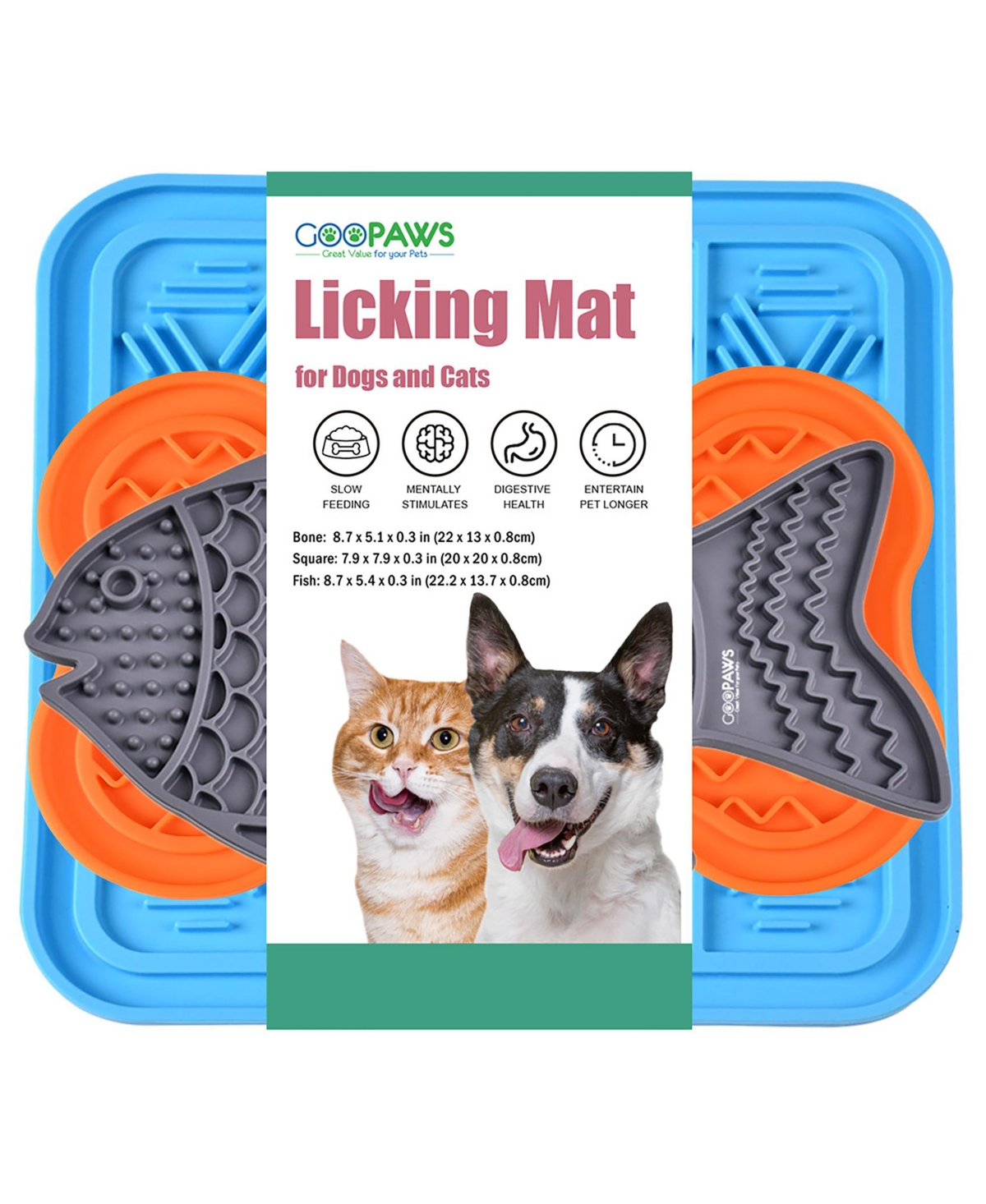 Click here for Licking Mat: 3pk - Orange  Grey  Blue prices