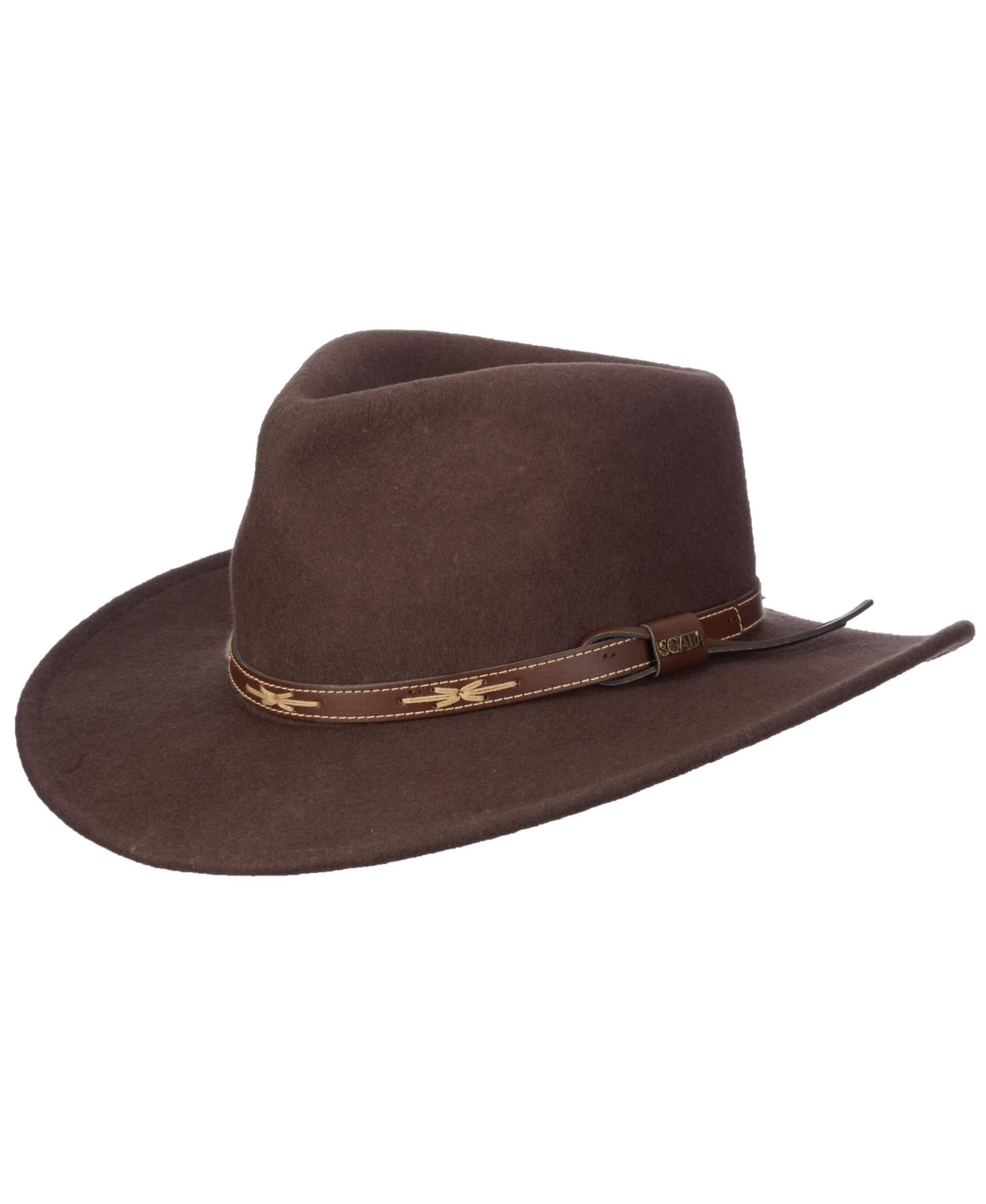 Click here for Scala Mens Felt Outback Hat - Khaki prices