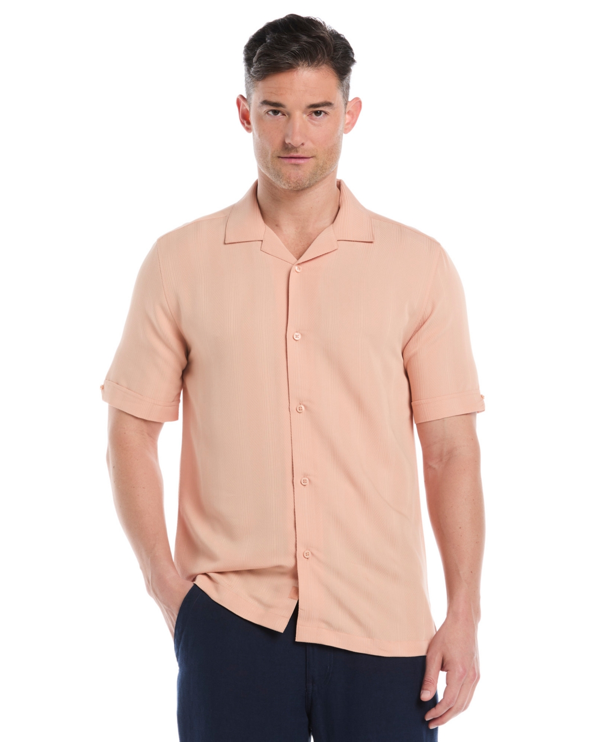 Click here for Cubavera Mens Jacquard Button-Down Shirt - Dusty C... prices