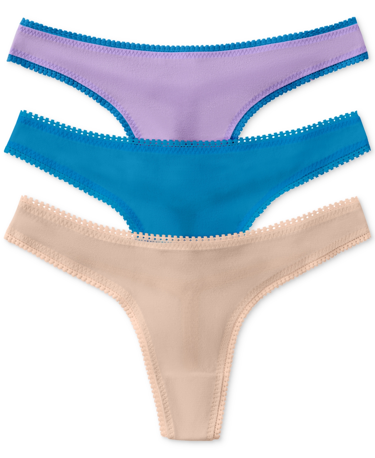 On Gossamer Mesh Hip G 3 Pack Underwear 3512P3 - Champagne/shifting Tide/twilight Blue