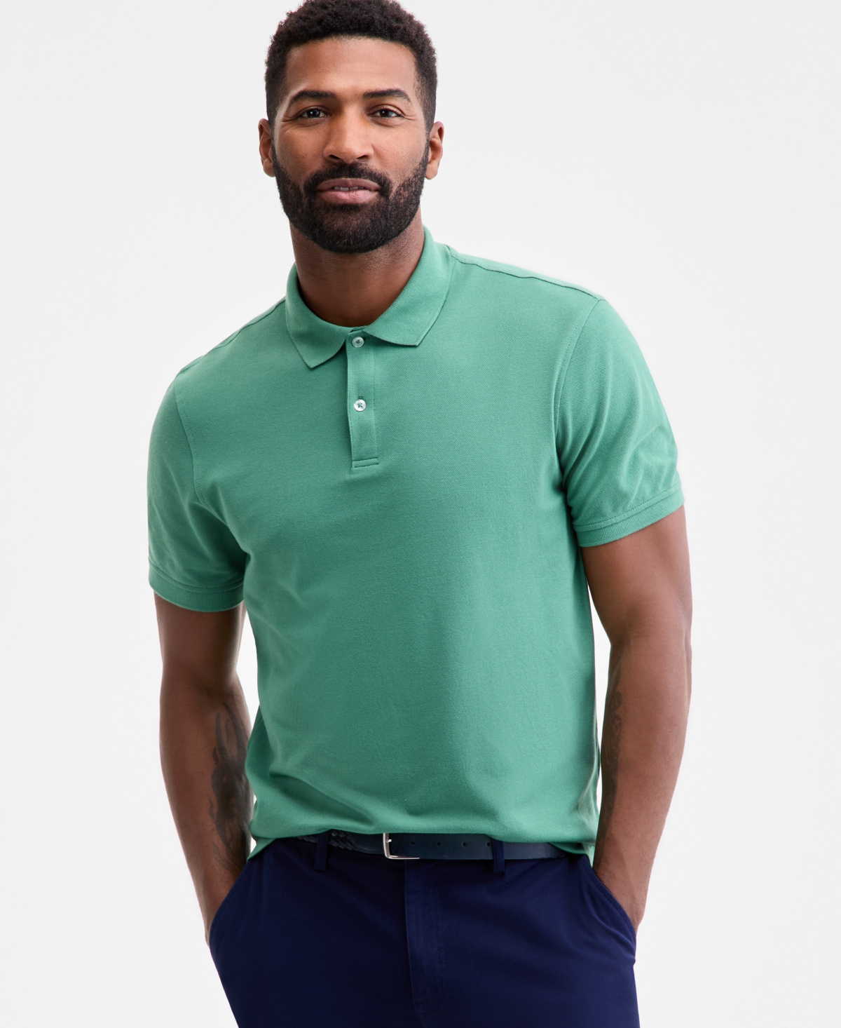 Click here for Club Room Mens Classic Fit Performance Stretch Pol... prices