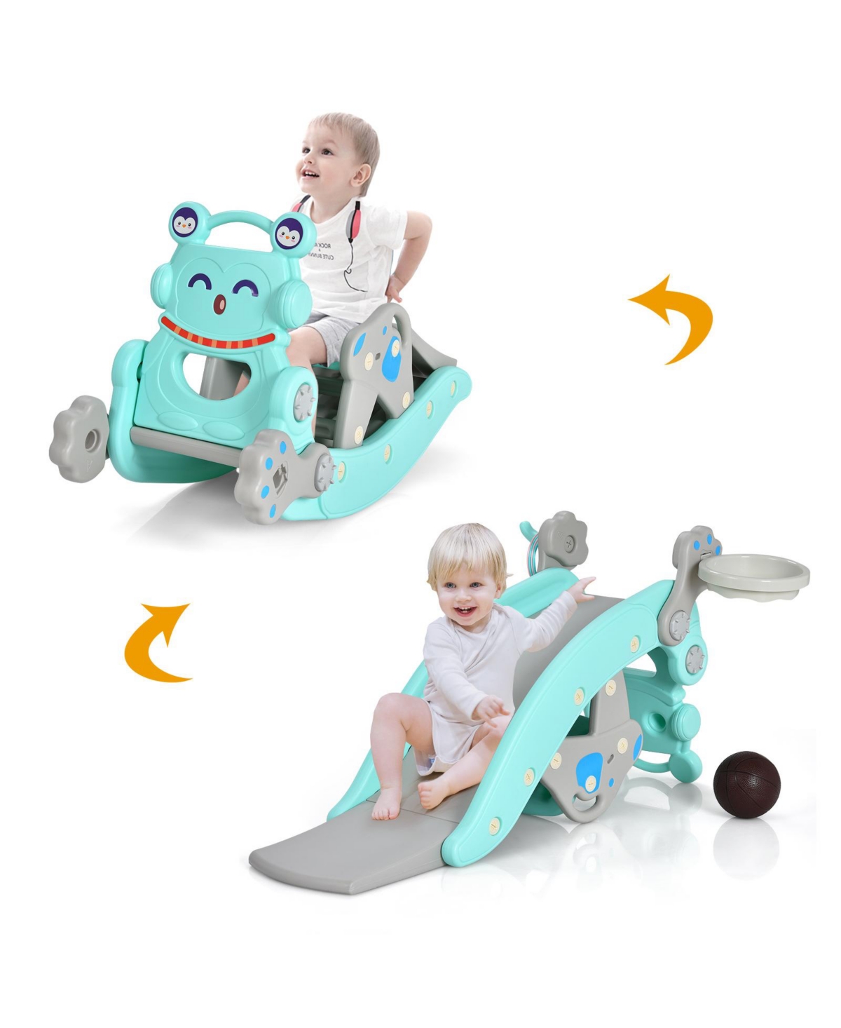 Click here for Akiudex 4-in-1 Rocking Horse and Slide Set for Kid... prices
