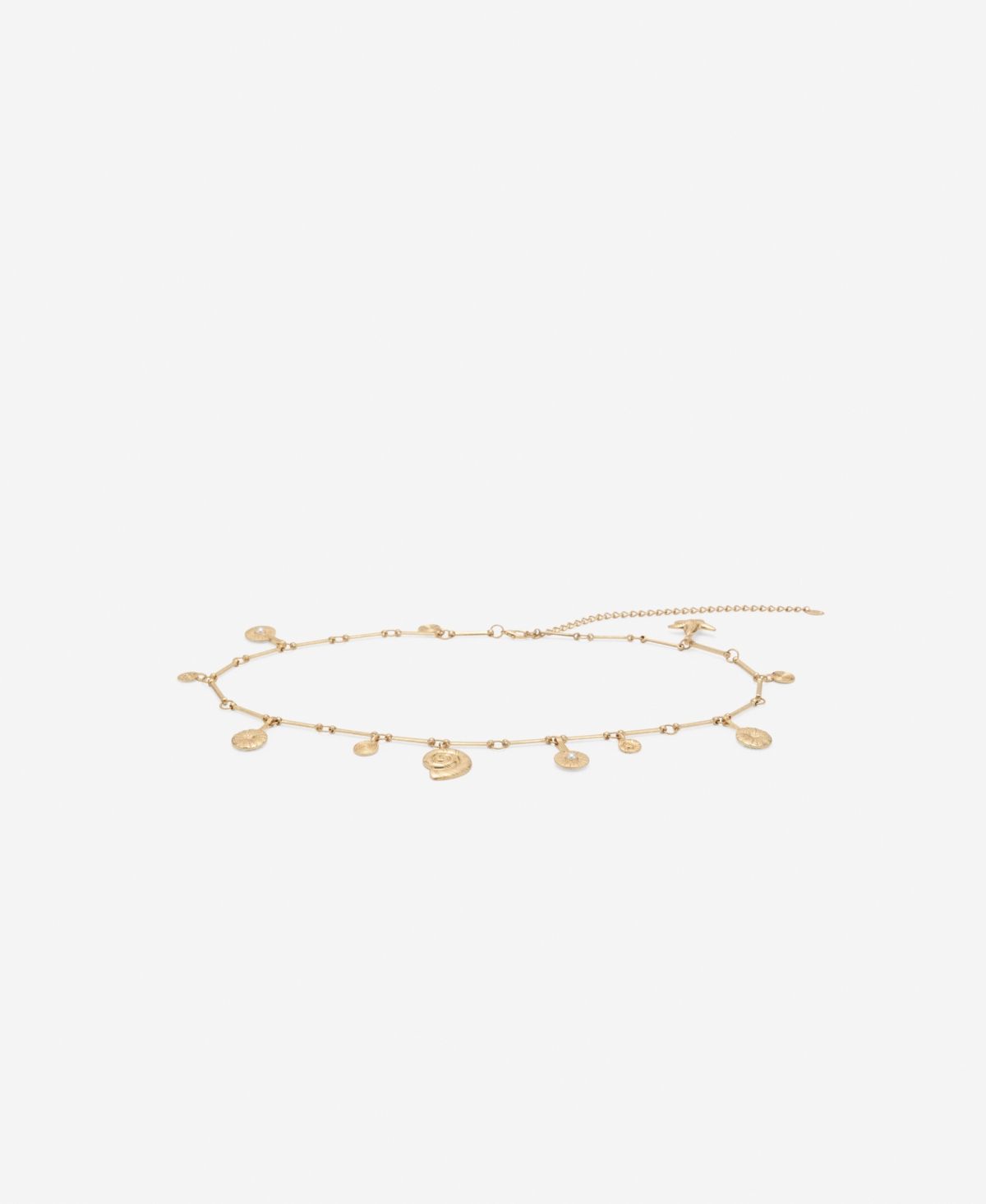 Click here for Mango Womens Hanging Pieces Metal Belt - Gold prices