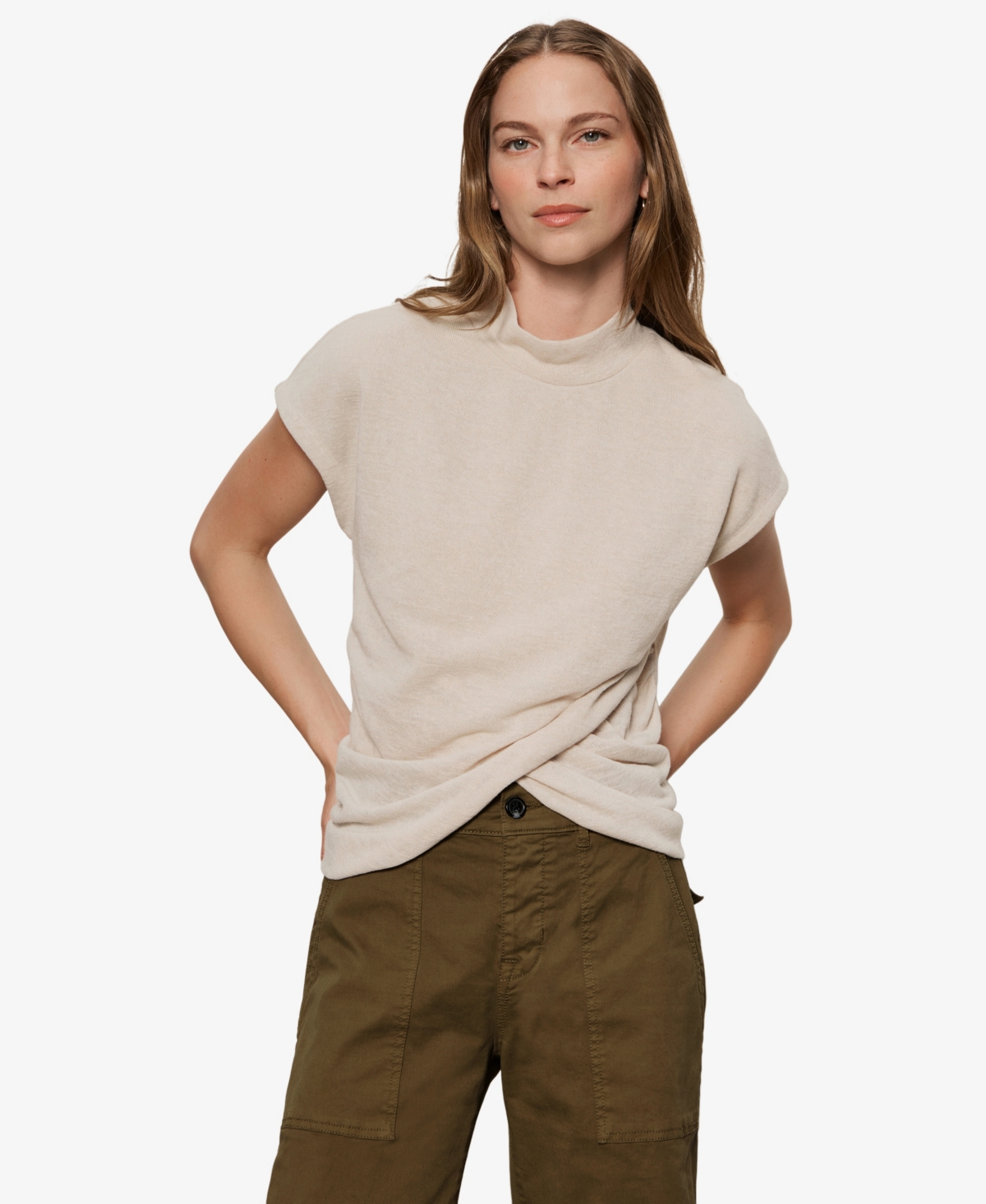 Click here for Sanctuary Womens Draped Mock Neck Top - Mother Of... prices