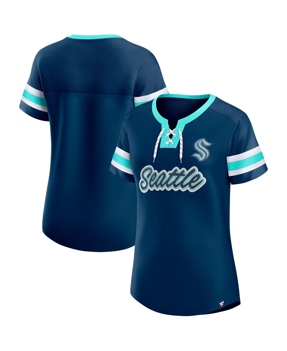 Click here for Fanatics Womens Deep Sea Blue Seattle Kraken Iconi... prices