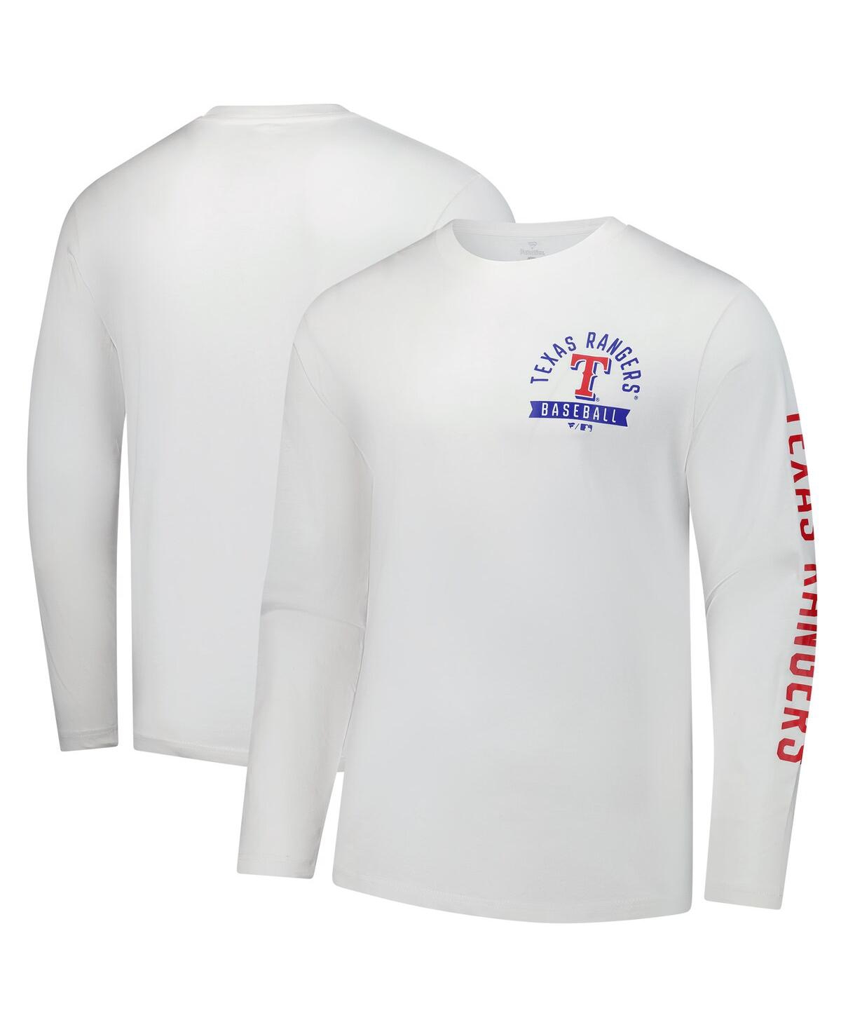 Click here for Fanatics Mens White Texas Rangers Press Box Long S... prices