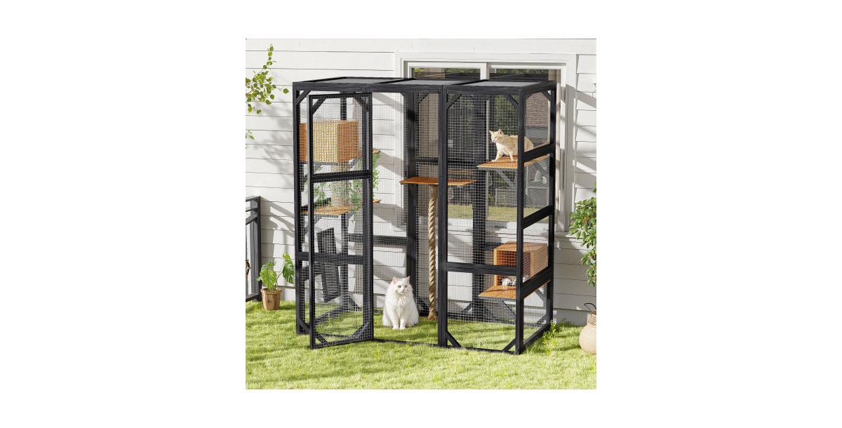 Click here for Aostirmotor Outdoor Cat House Double Door Playpen... prices