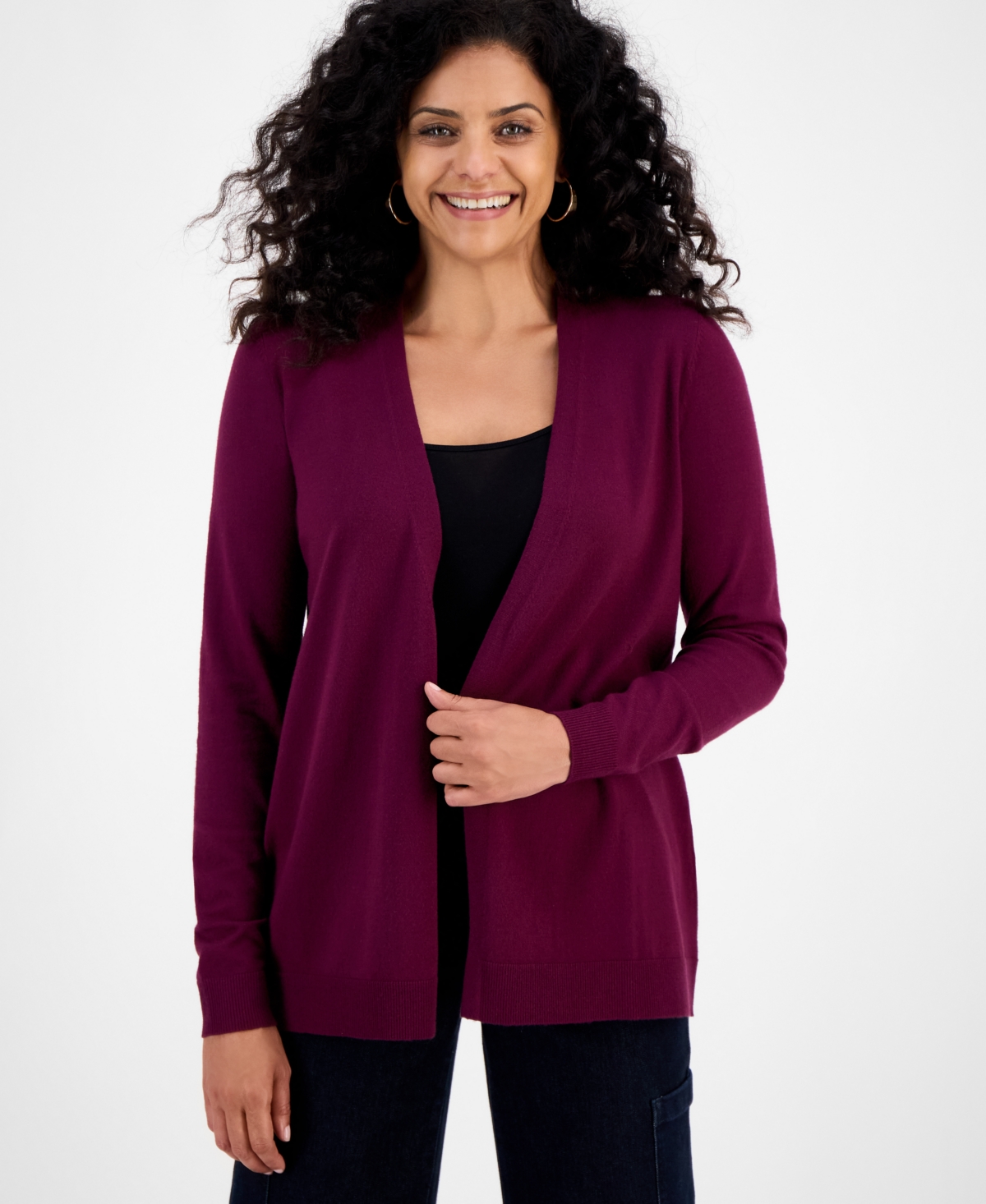 Click here for Style & Co Womens Open-Front Cardigan  Created for... prices