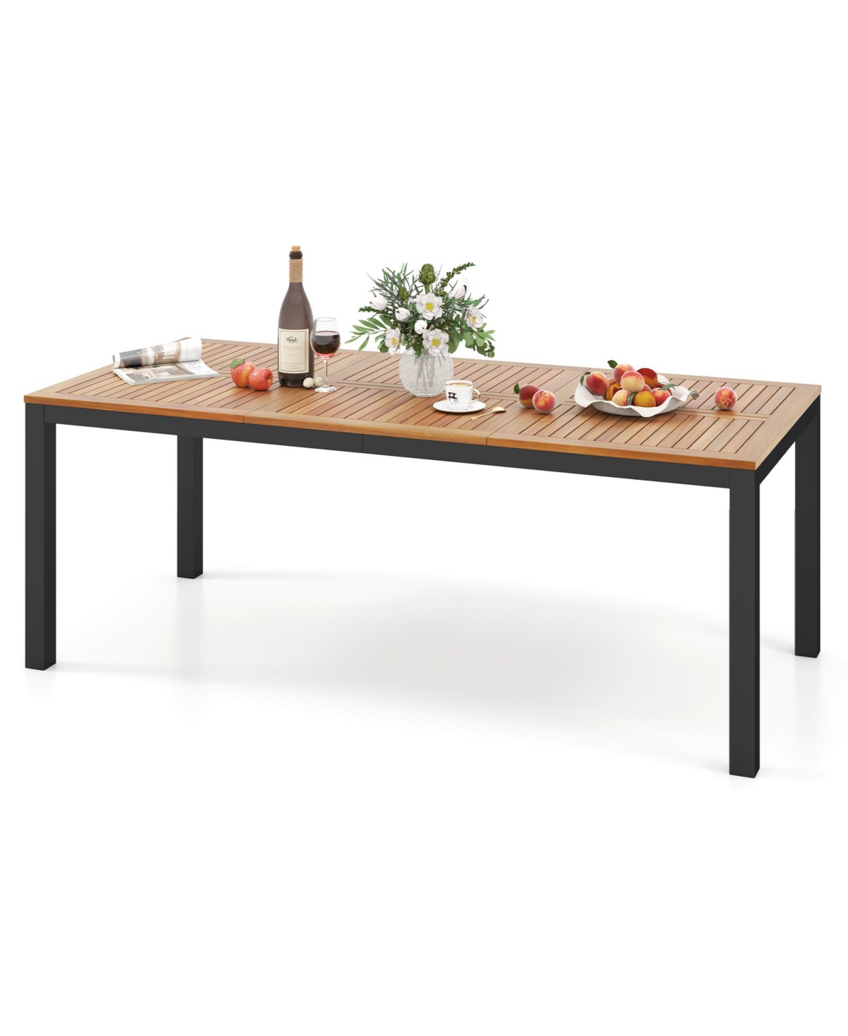 Click here for Gymax Patio Dining Table for 8 79 Large Rectangle... prices