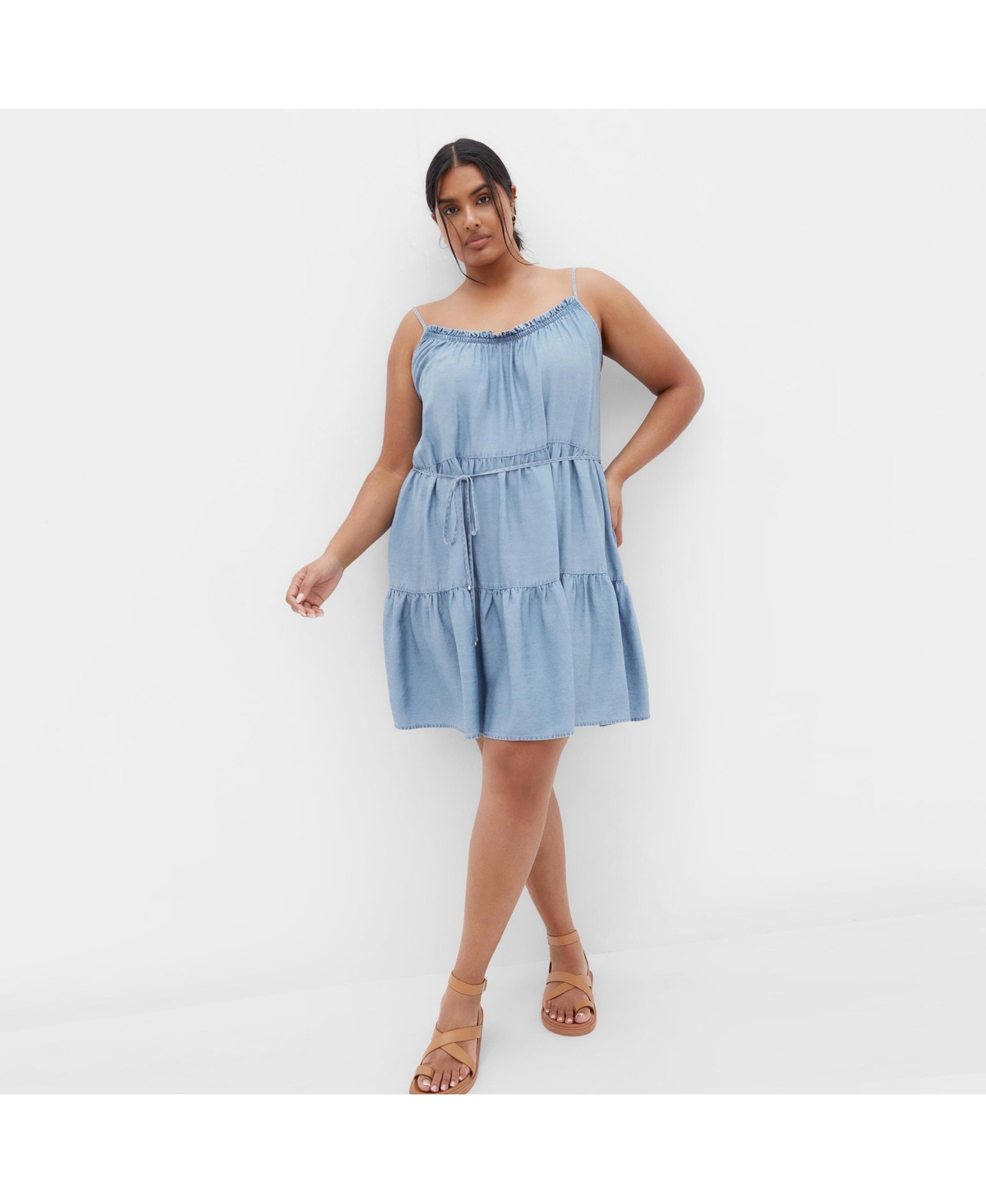 Click here for City Chic Womens Plus Size Sweet Tiers Mini Dress... prices