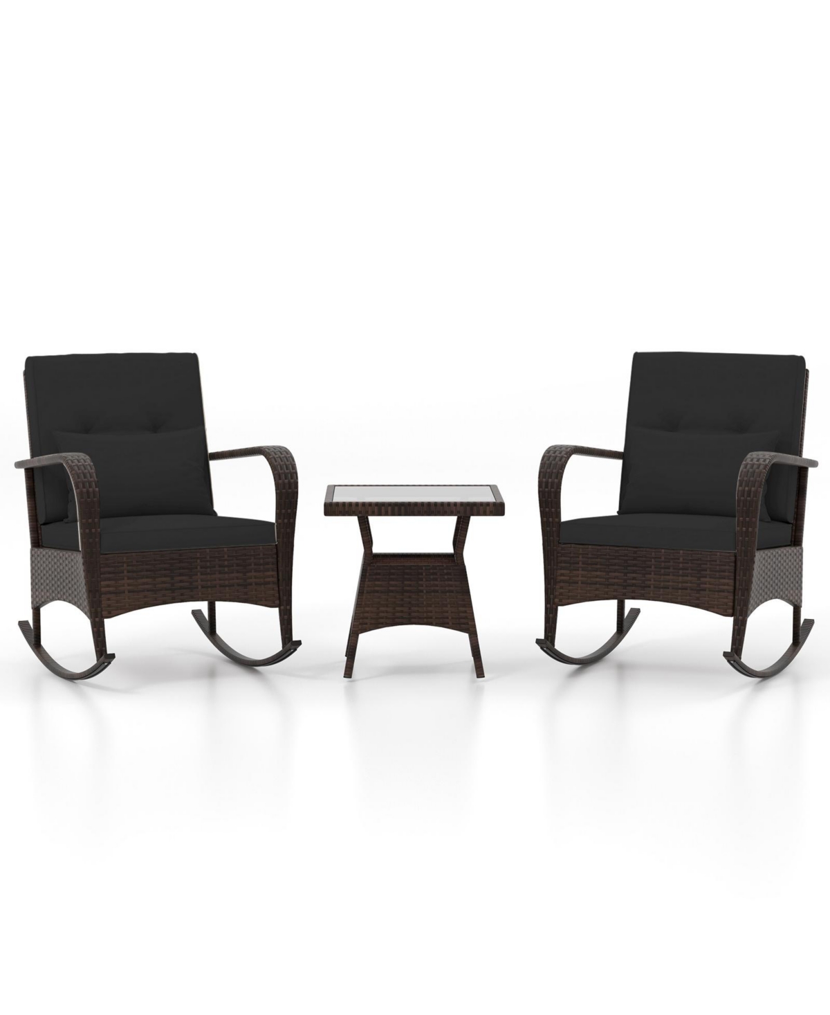 Click here for Slickblue 3-Piece Pe Wicker Rocking Chair Patio Se... prices