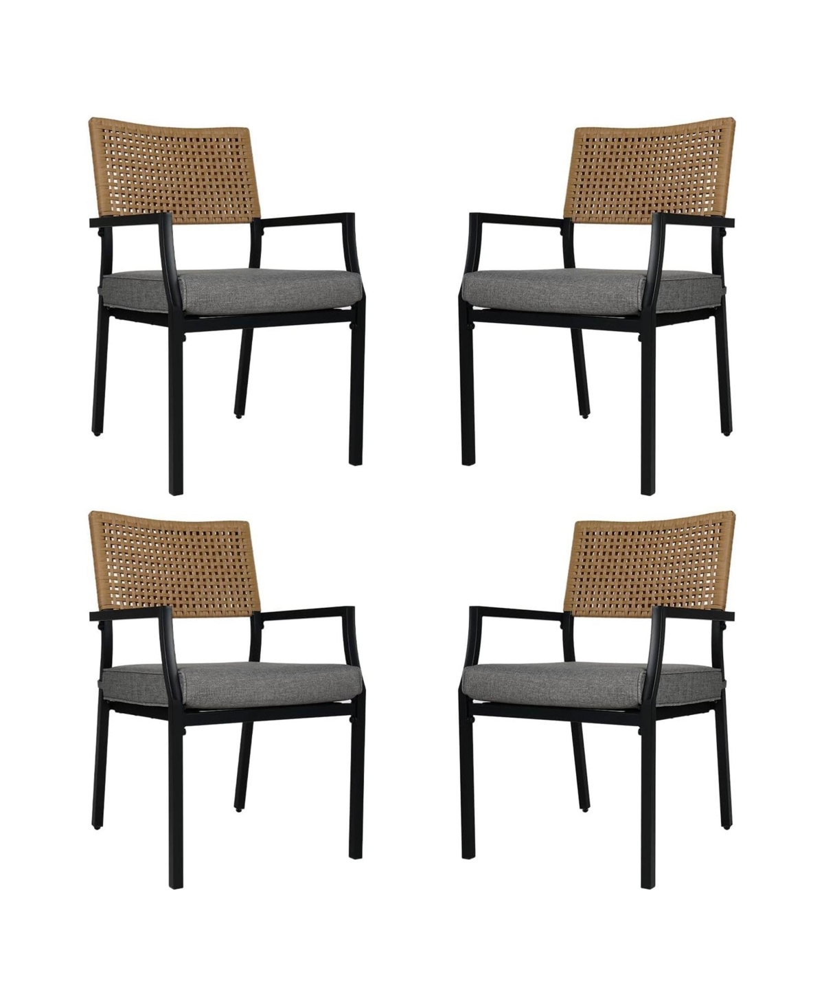 Click here for Mondawe 4-Pcs Outdoor All-Iron Detachable Rattan C... prices