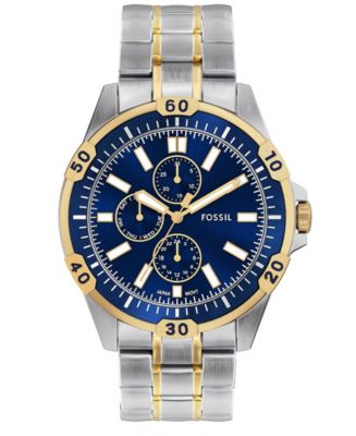 Fossil Men's Garrett Multifunction Two-Tone Stainless Steel Watch, 44mm ...