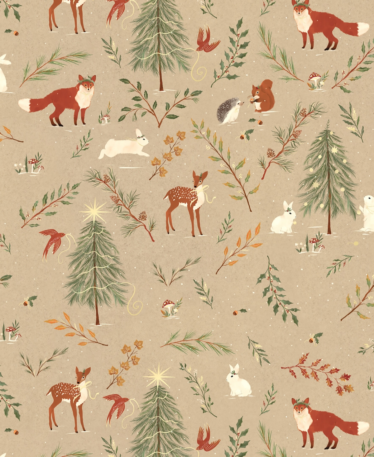 Click here for Punch Studio Woodland Christmas Holiday Gift Wrap... prices
