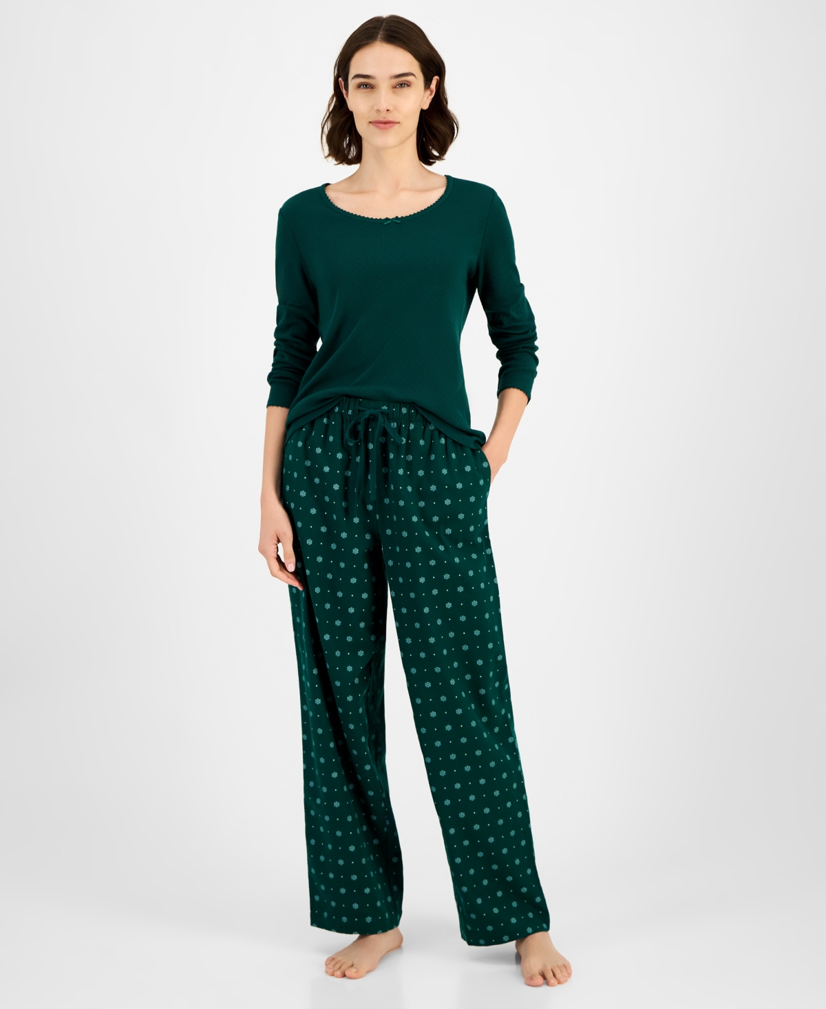 Click here for Charter Club Womens Cotton Flannel Plaid Pajama Pa... prices