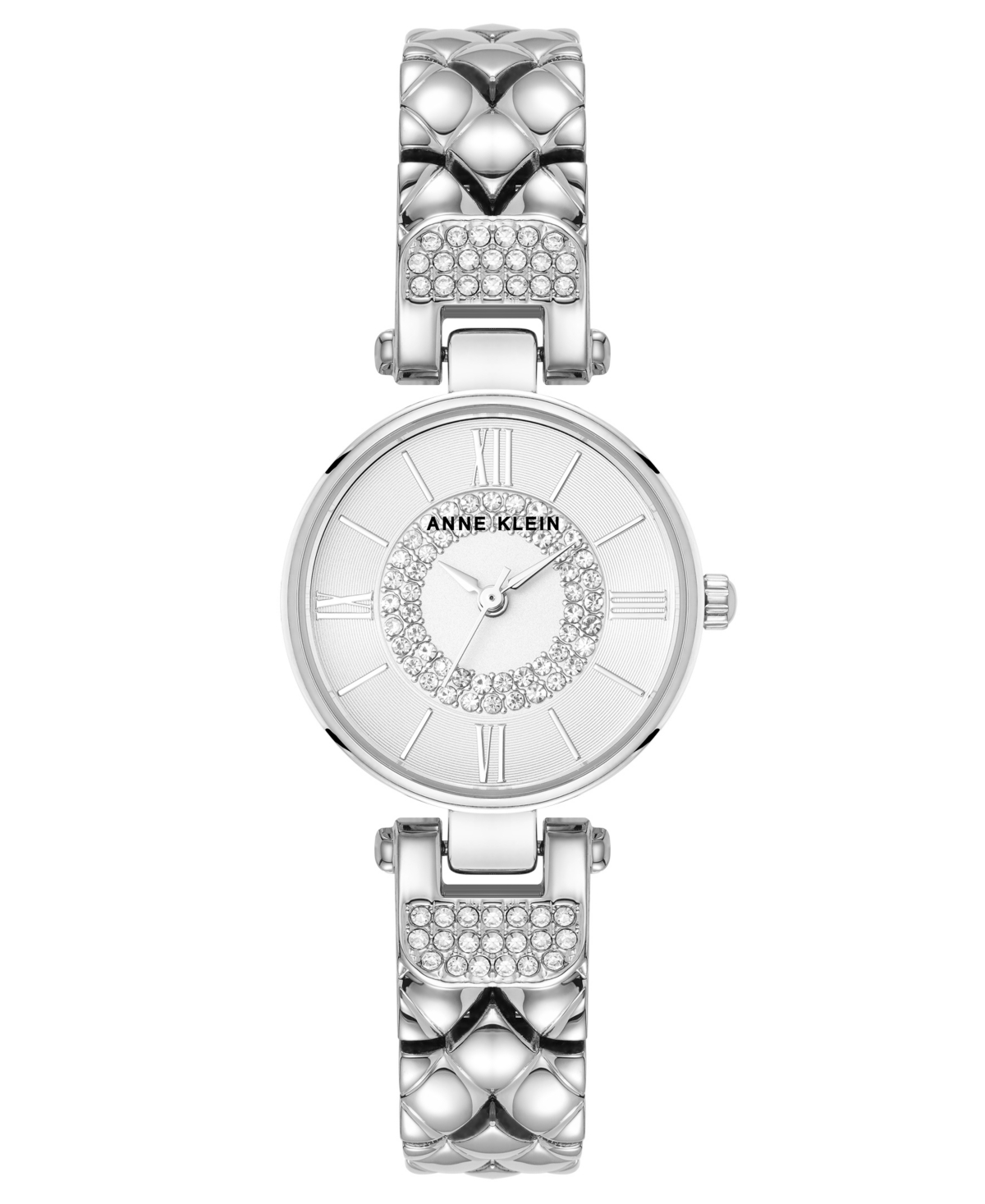 Click here for Anne Klein Womens Quartz Silver-Tone Crystal Accen... prices