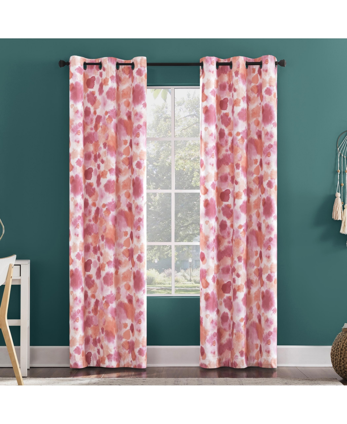 Click here for Sun Zero Tie Dye Print 100 Blackout Grommet Curtai... prices