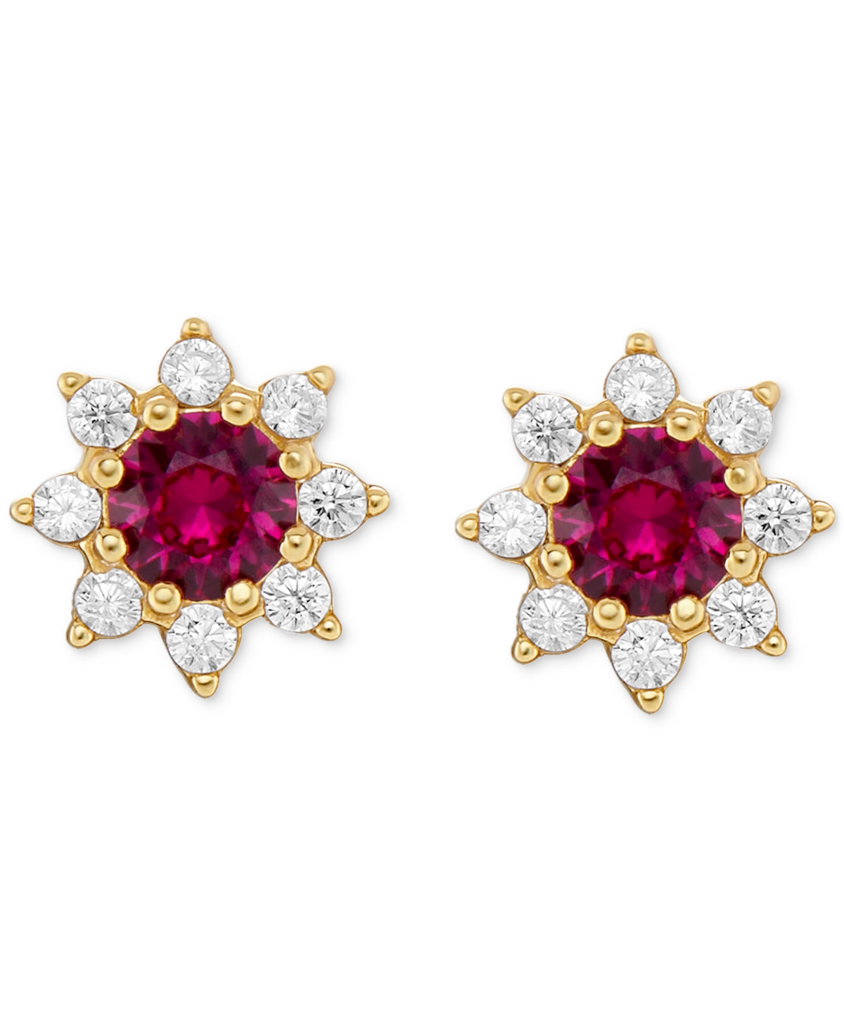 Click here for Cubic Zirconia July Birthstone Flower Stud Earring... prices
