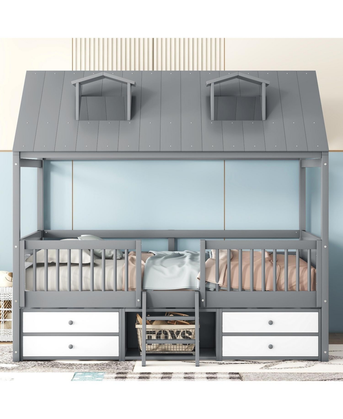 Click here for Streamdale Furniture Full Size Wood Bed House Bed... prices