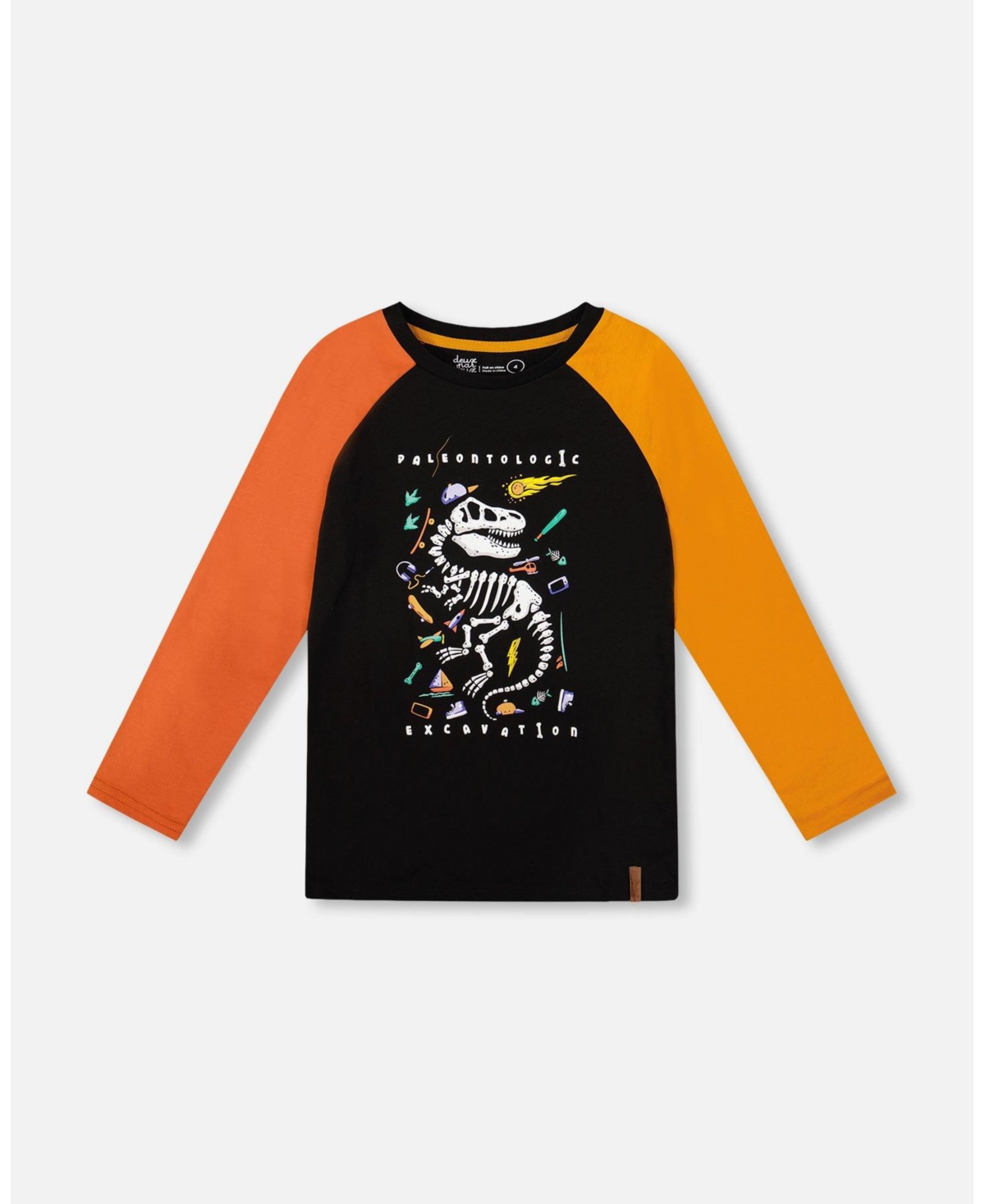 Click here for Deux par Deux Boy Black Long Sleeve Raglan T-Shirt... prices