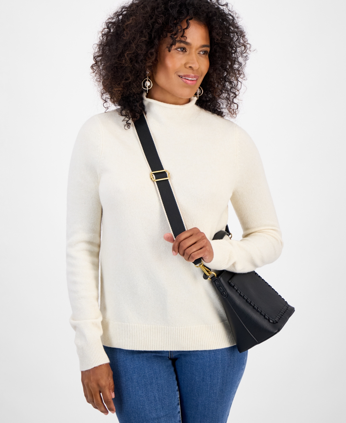 Click here for Style & Co Womens Mock-Neck Sweater  Macys Exclusi... prices