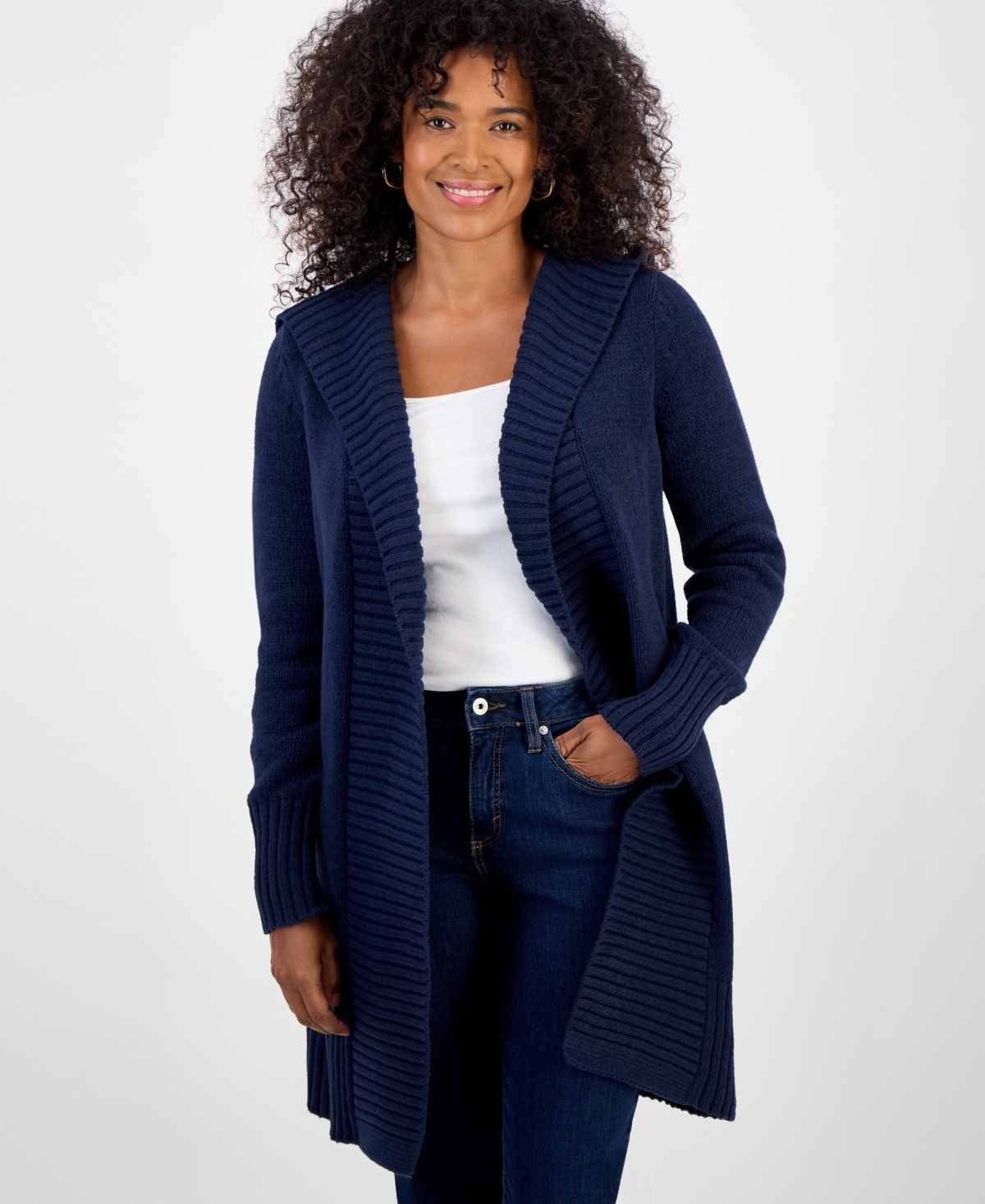 Click here for Style & Co Womens Hooded Open-Front Cardigan  Macy... prices