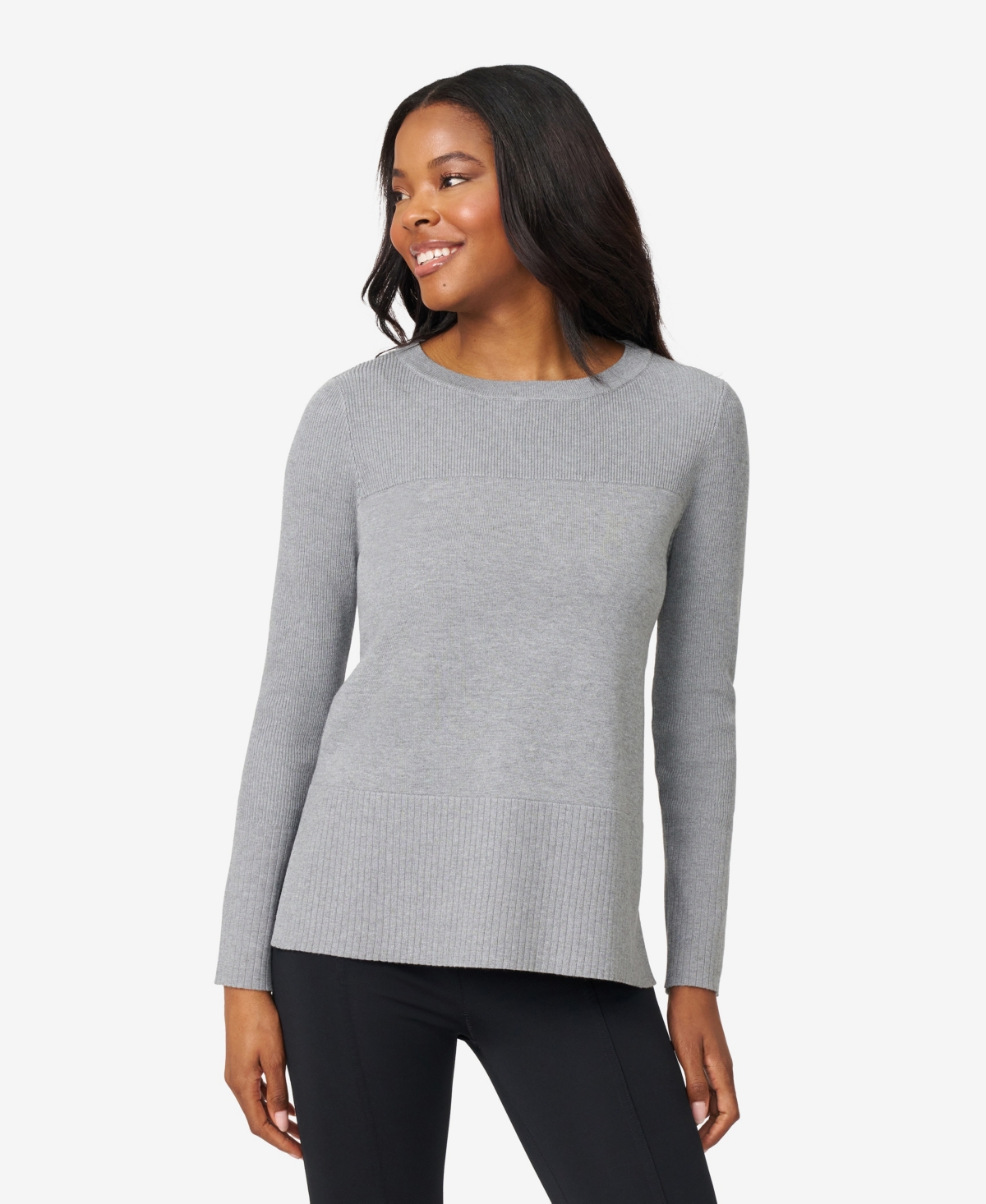 Click here for Melissa Paige Womens Boat Neck Ribbed Sweater - He... prices
