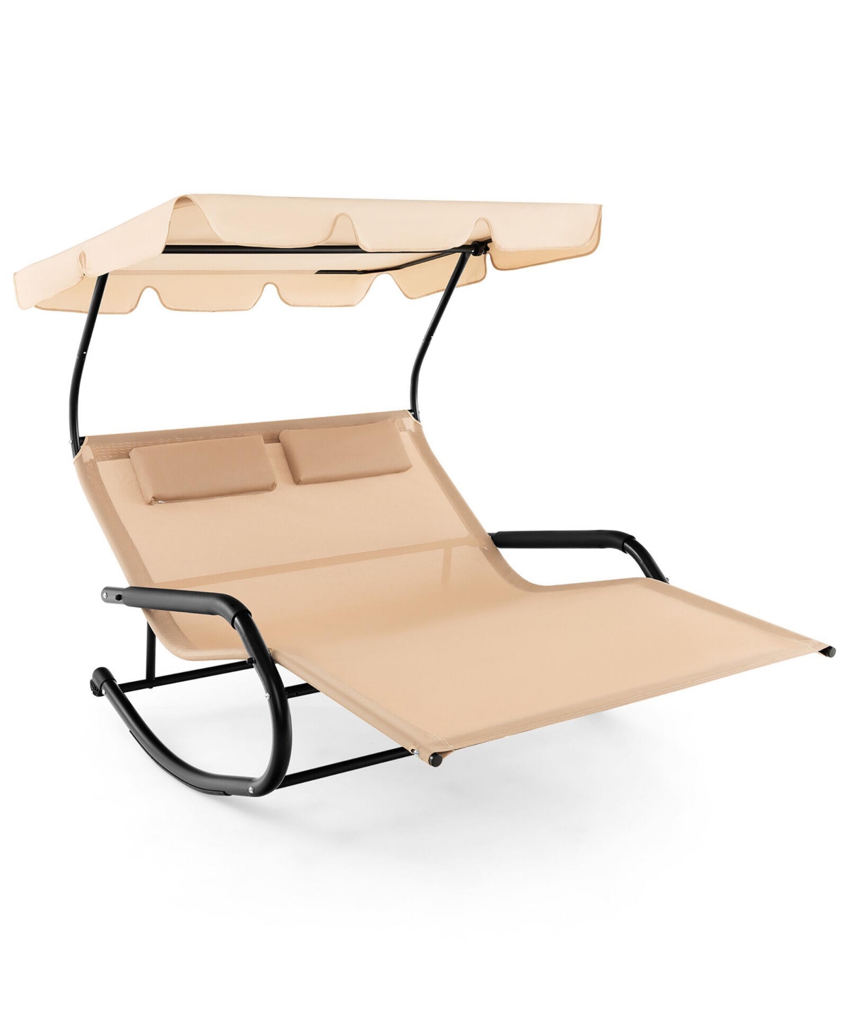 Click here for Gymax Outdoor 2-Person Double Rocking Chaise Loung... prices