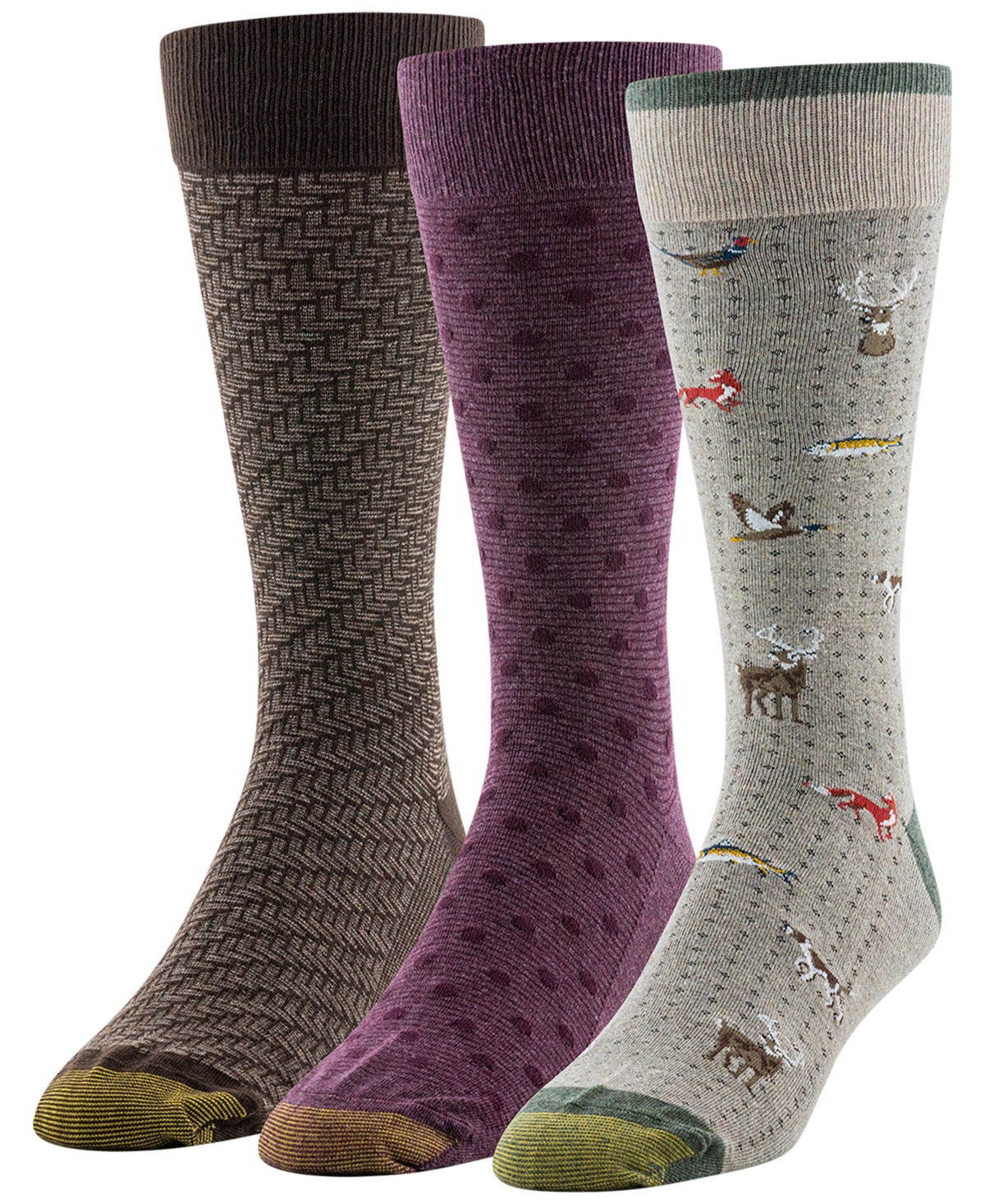 Click here for Gold Toe Mens 3-Pack Outdoorsman Reinforced Toe Cr... prices