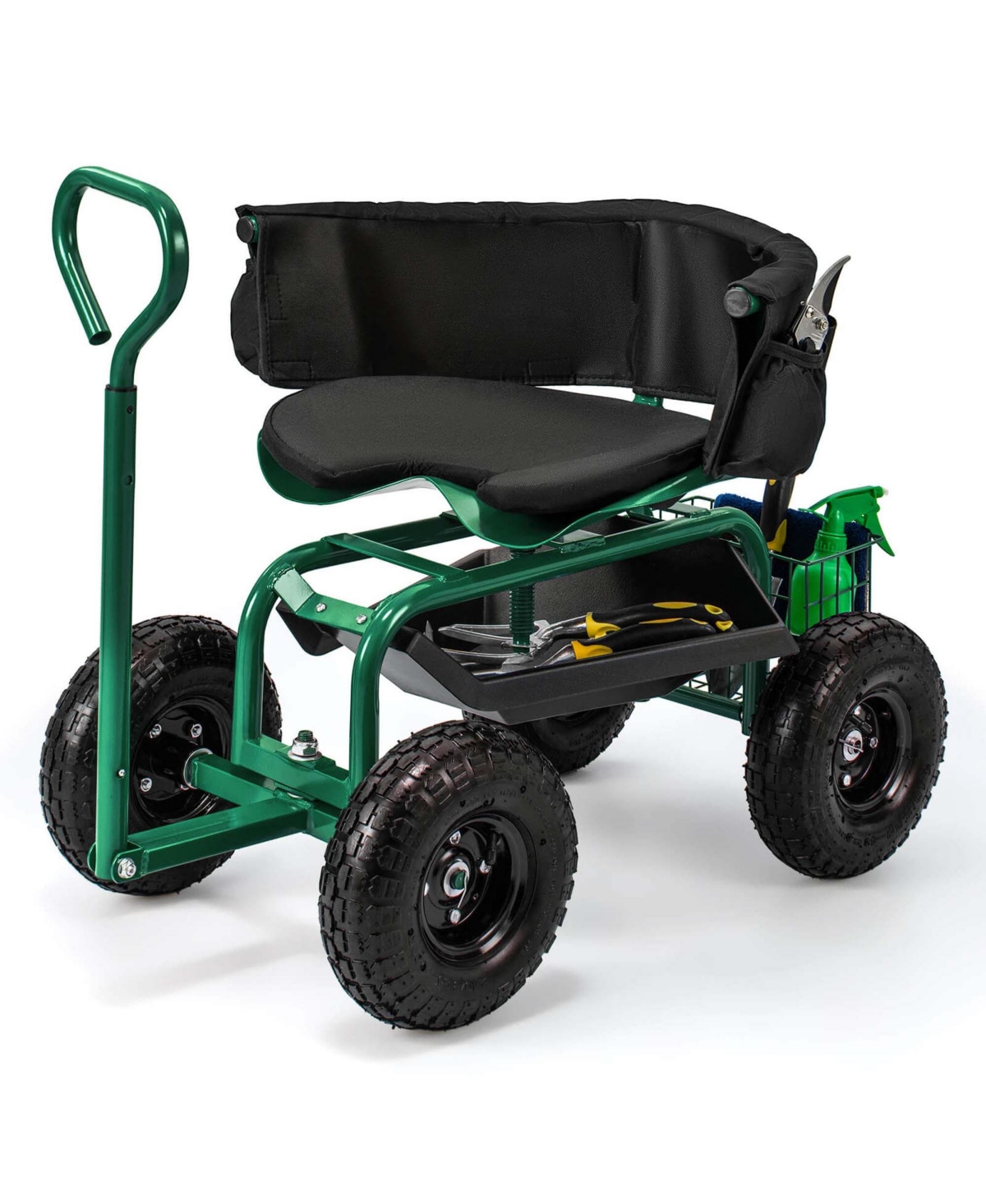 Click here for Costway Rolling Garden Cart Height Adjustable Scoo... prices
