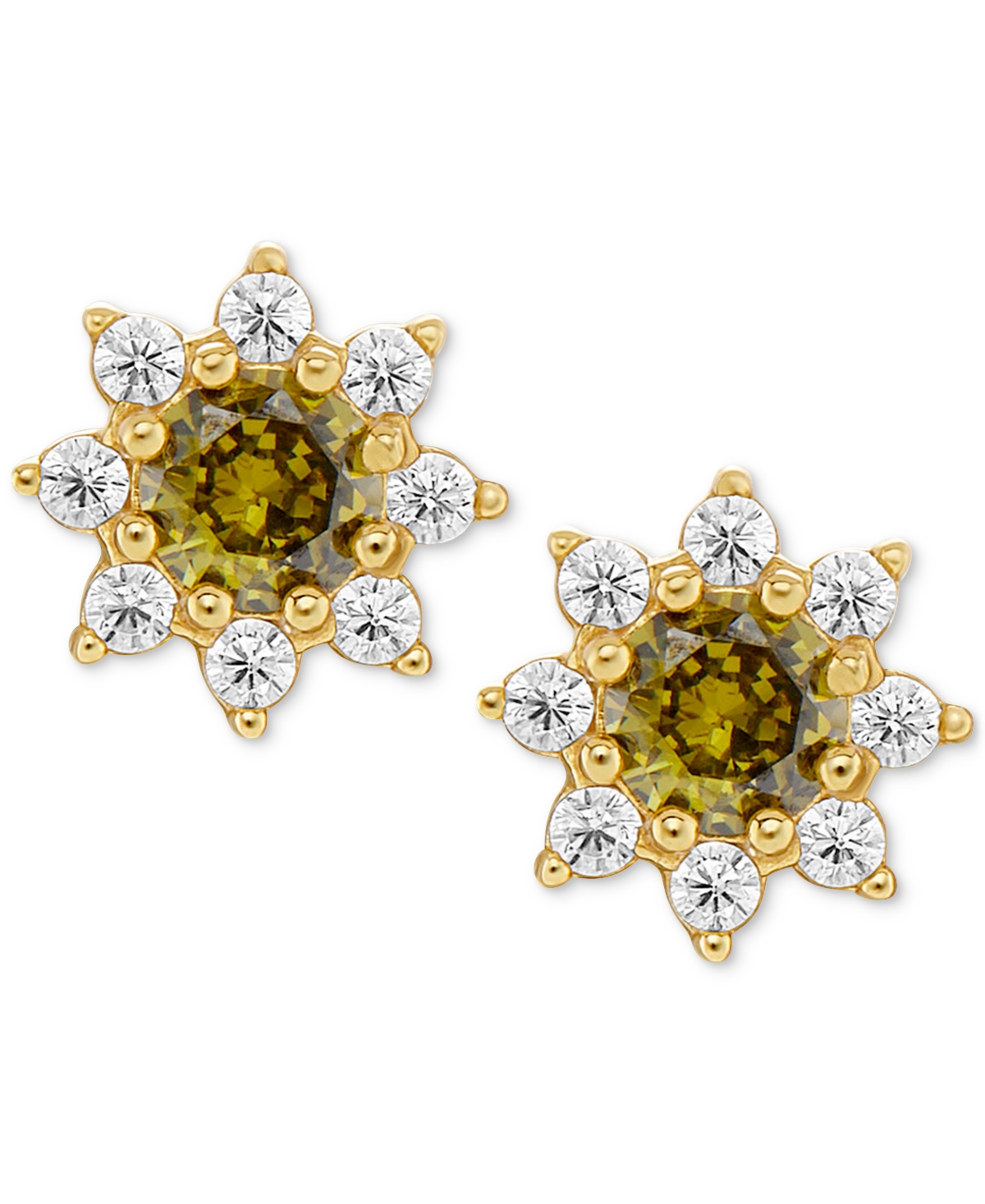Click here for Cubic Zirconia August Birthstone Flower Stud Earri... prices